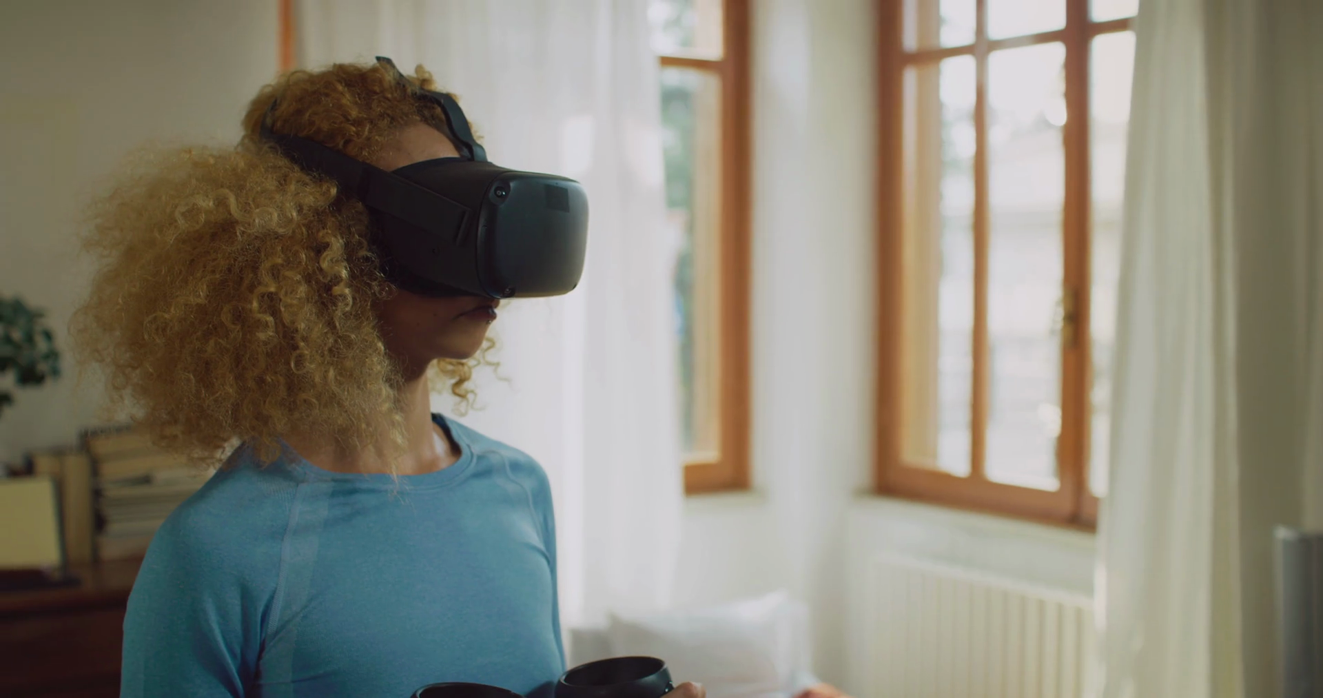 Brazilian Woman Using Virtual Reality Stock Footage SBV-348538883 ...