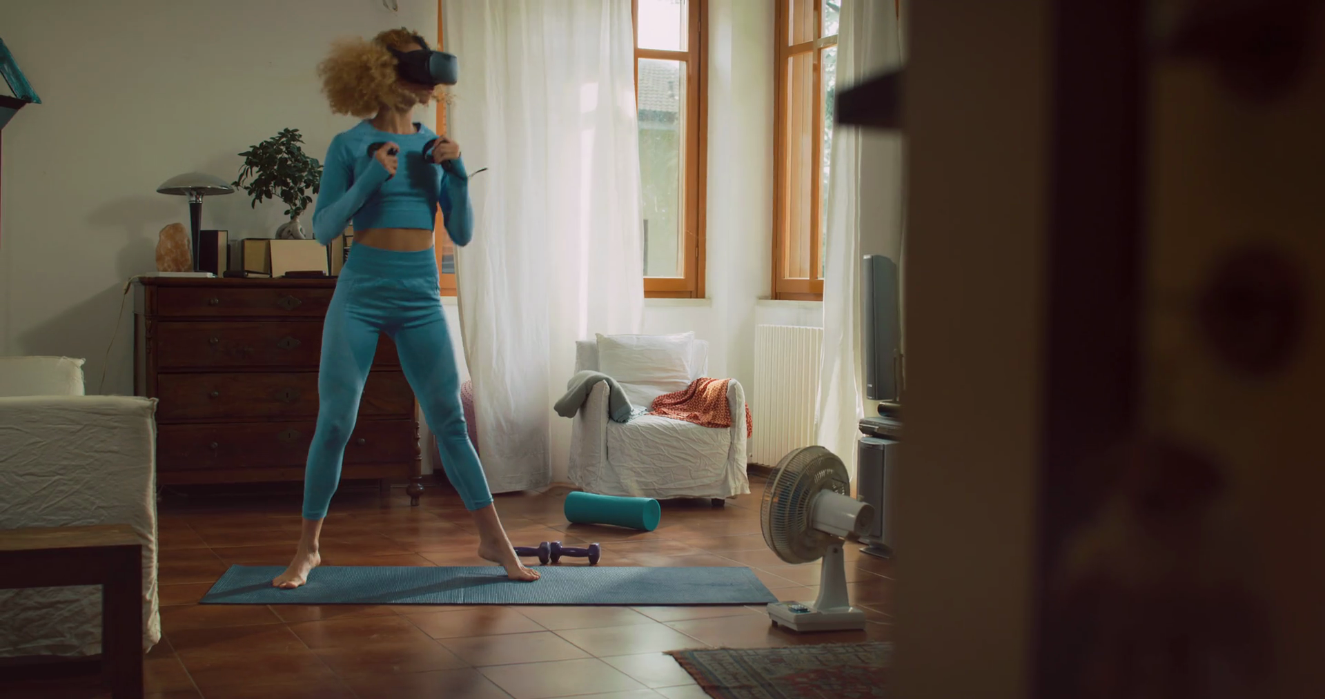 Boxing Video Game: Fit Brazilian Woman Fight Stock Footage SBV ...