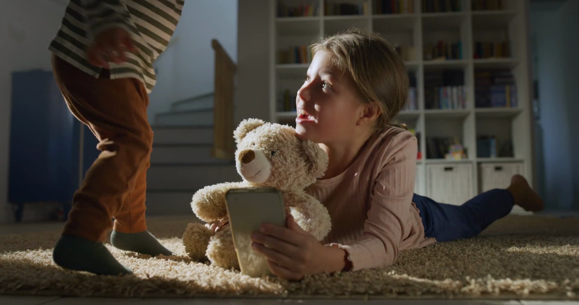 Siblings Watching Video On Smartphone In Stock Footage SBV-348505272 ...