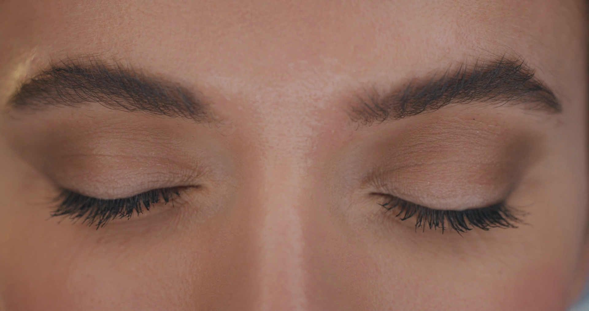 Macro Shot Of Female Blue Eyes Eyebrows With Stock Footage SBV ...