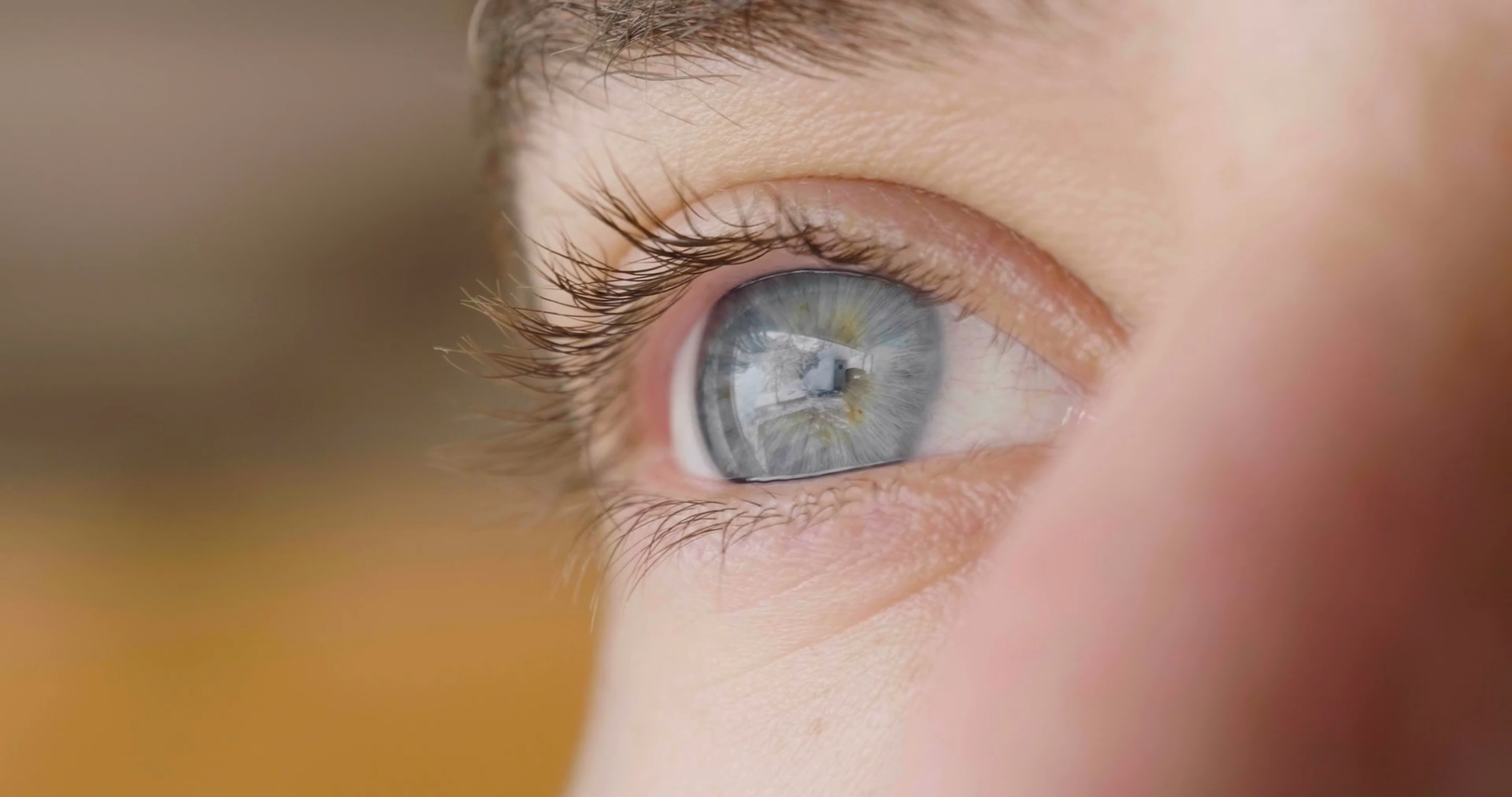 Macro Shot Of Blue Eye Looking Around Stock Footage SBV-348992631 ...