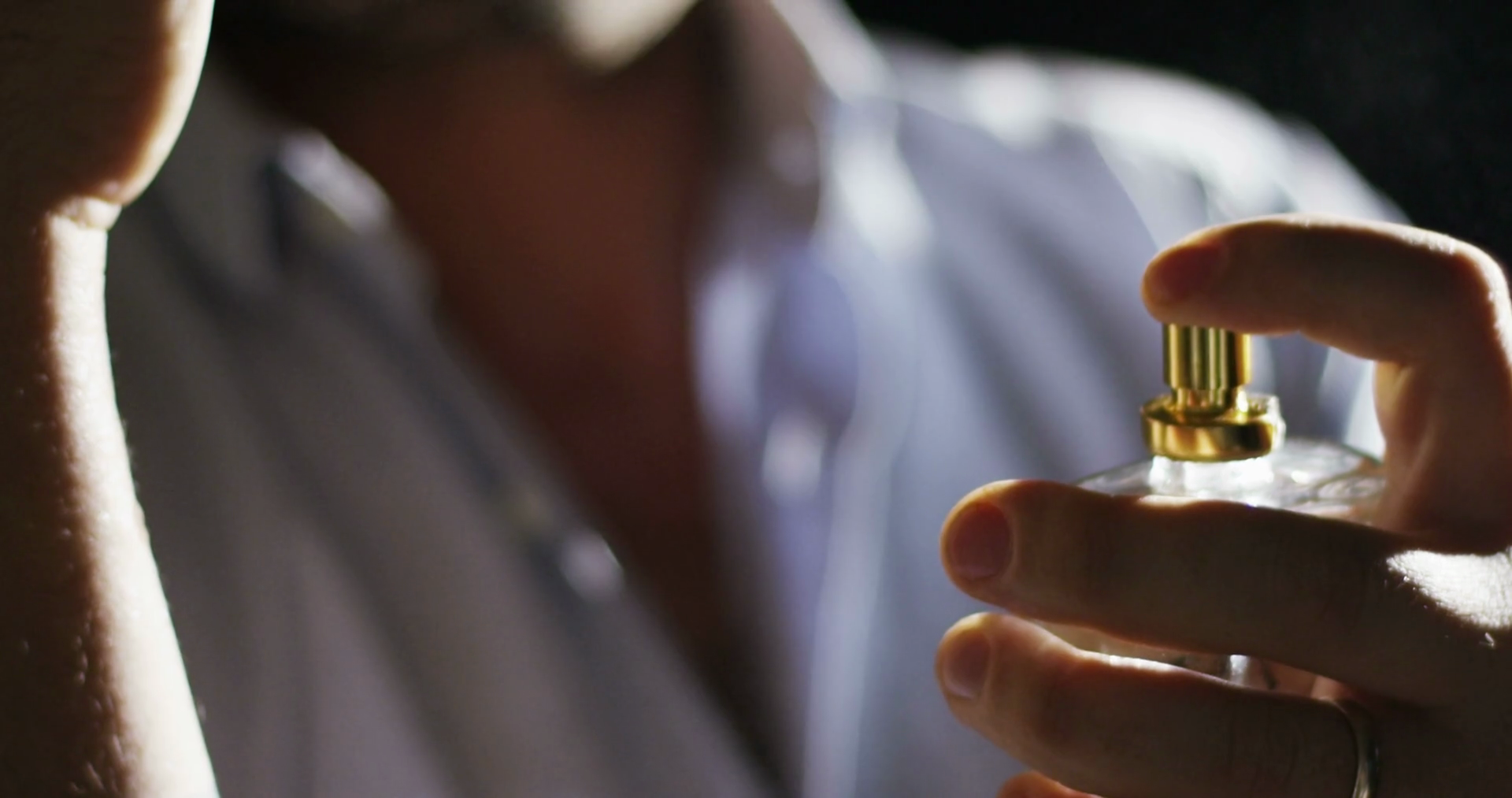 Anonymous Man Spraying Fragrance In Extreme Stock Footage SBV-348619516 ...