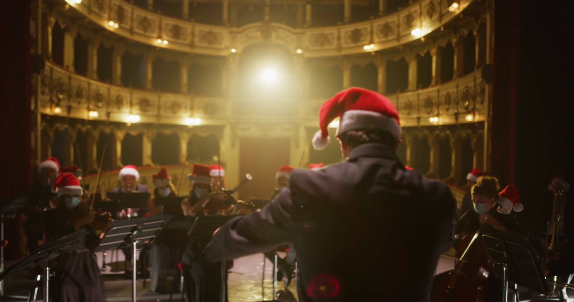 Cinematic Shot Of Conductor Directing Stock Footage SBV-348423965 ...