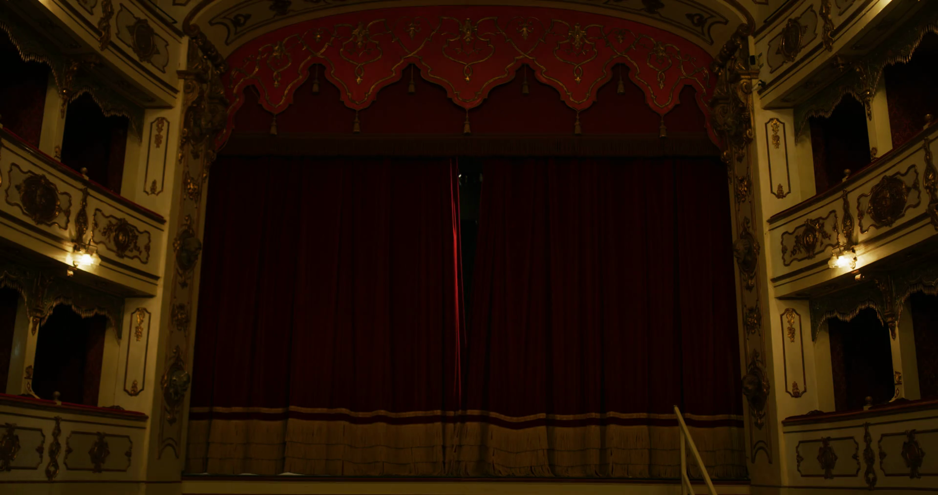 Wide Shot Of Empty Elegant Classic Theatre Stock Footage SBV-348424012 ...