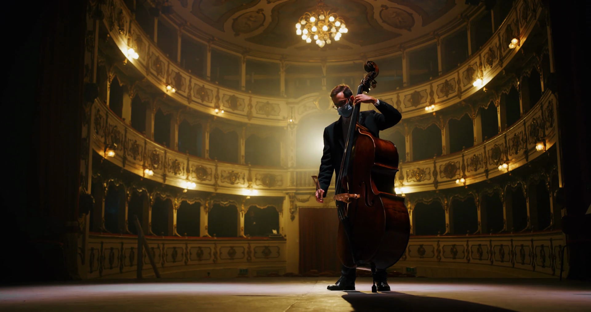 Cinematic Shot Of Male Cellist Wearing Stock Footage SBV-348424073 ...