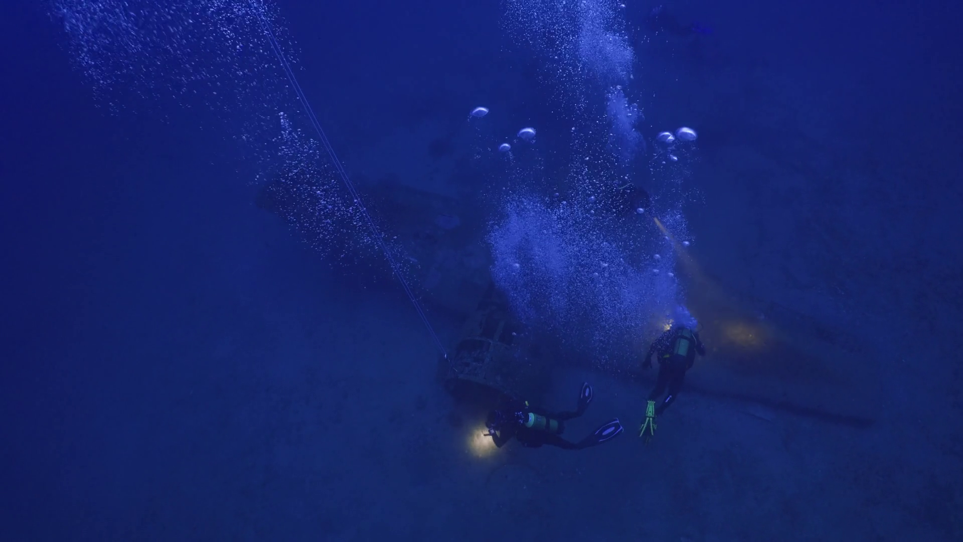 Diving On Wreck Of Hellcat Is American-built Stock Footage SBV ...