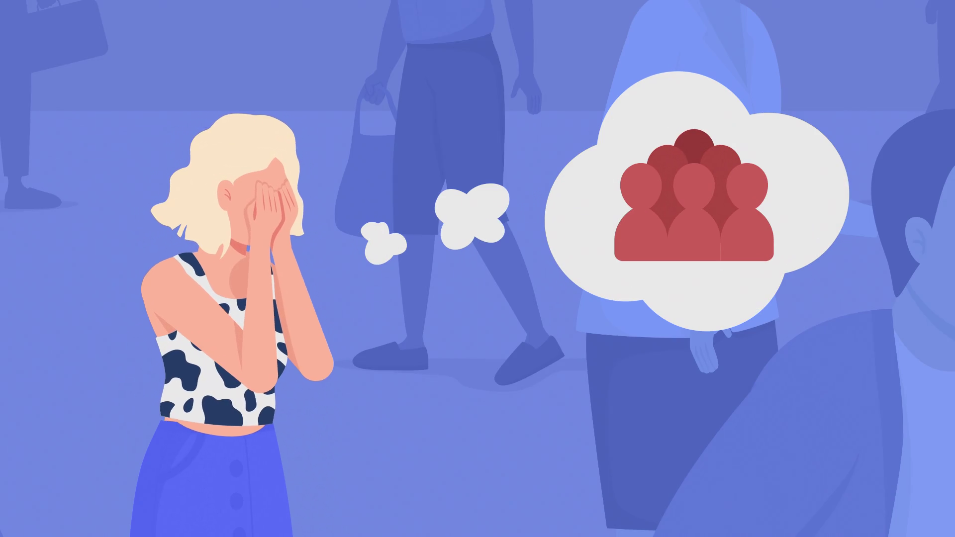Animated Feeling Lost Illustration Anxiety Stock Motion Graphics SBV ...