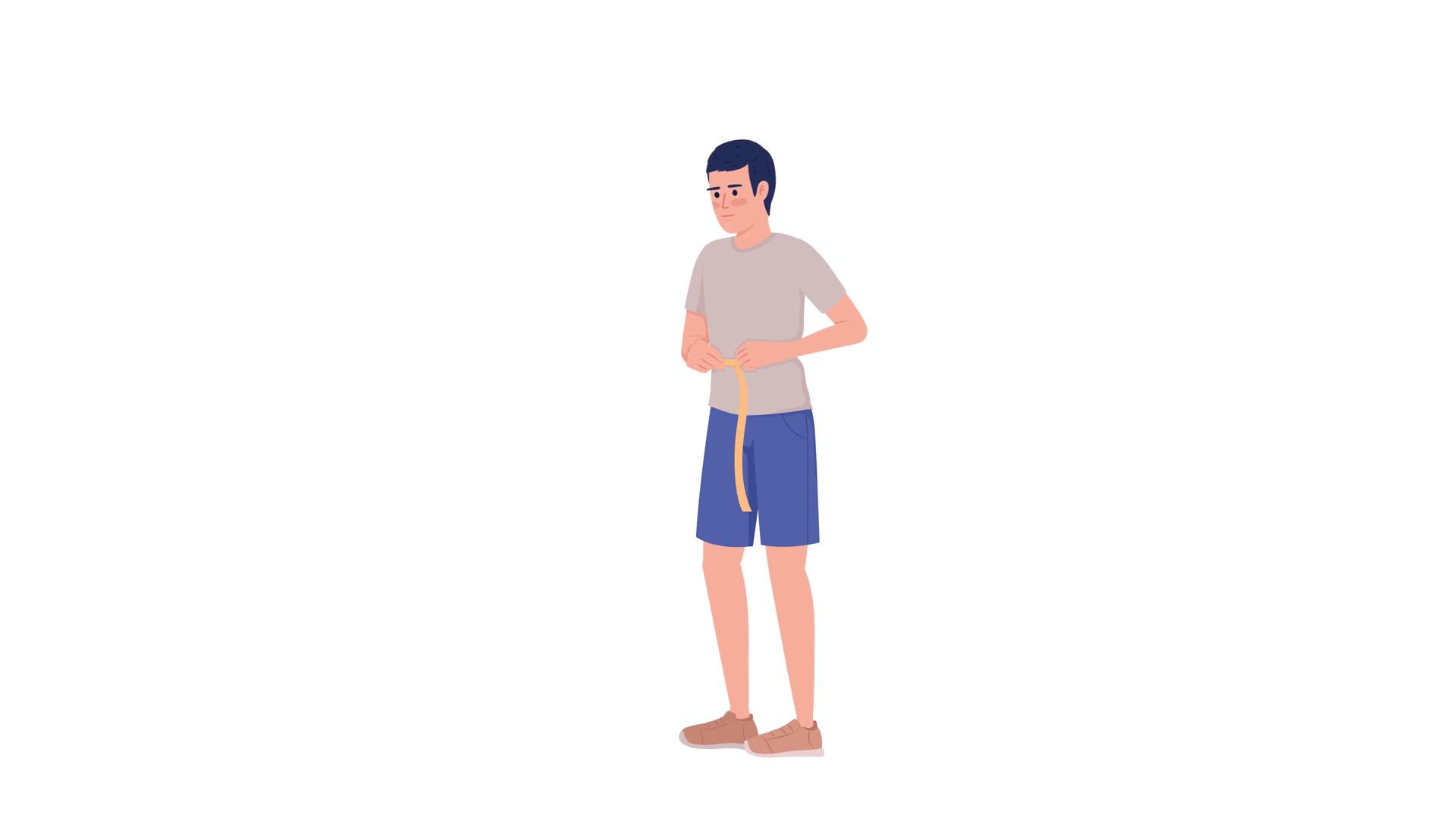 Animated Man Tracking Waistline Waist Stock Motion Graphics SBV ...