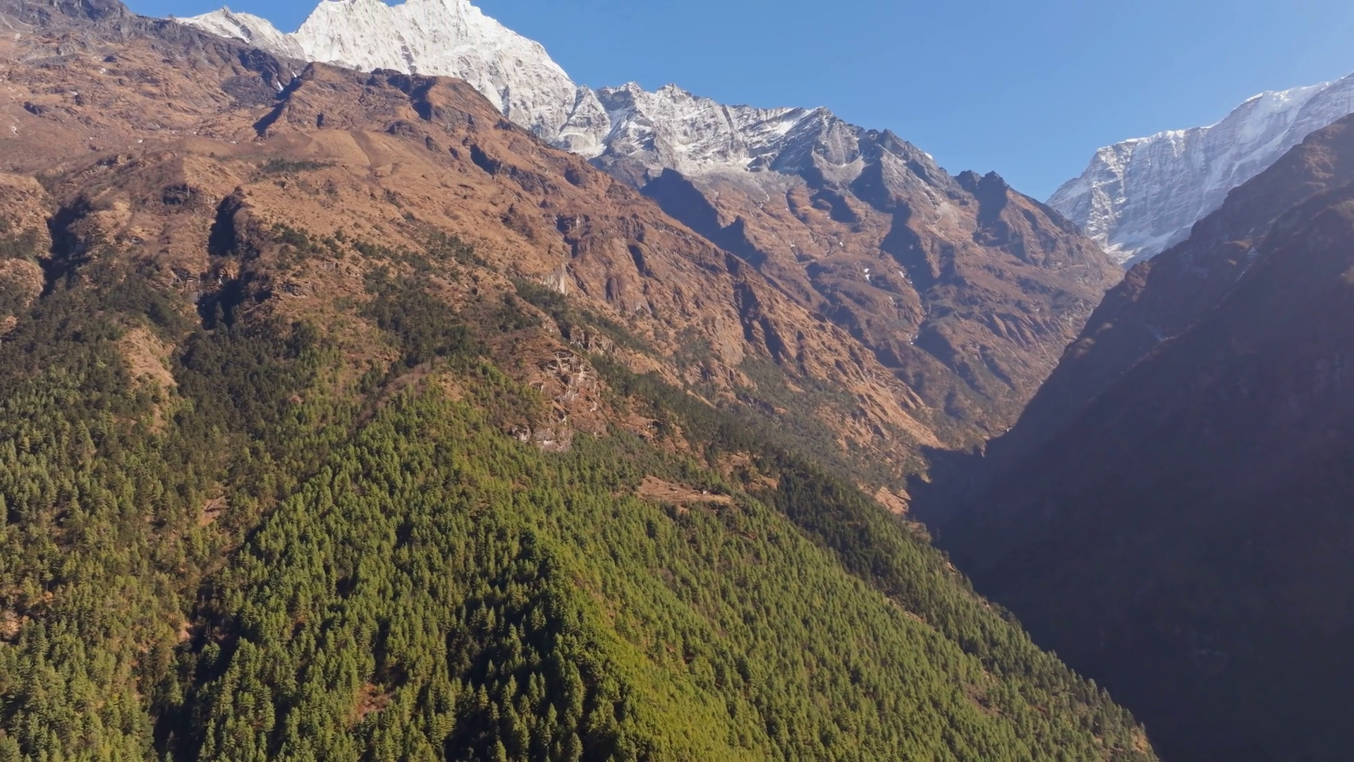 Towering Himalayan Peaks Overlooking Lush Stock Footage SBV-351871562 ...