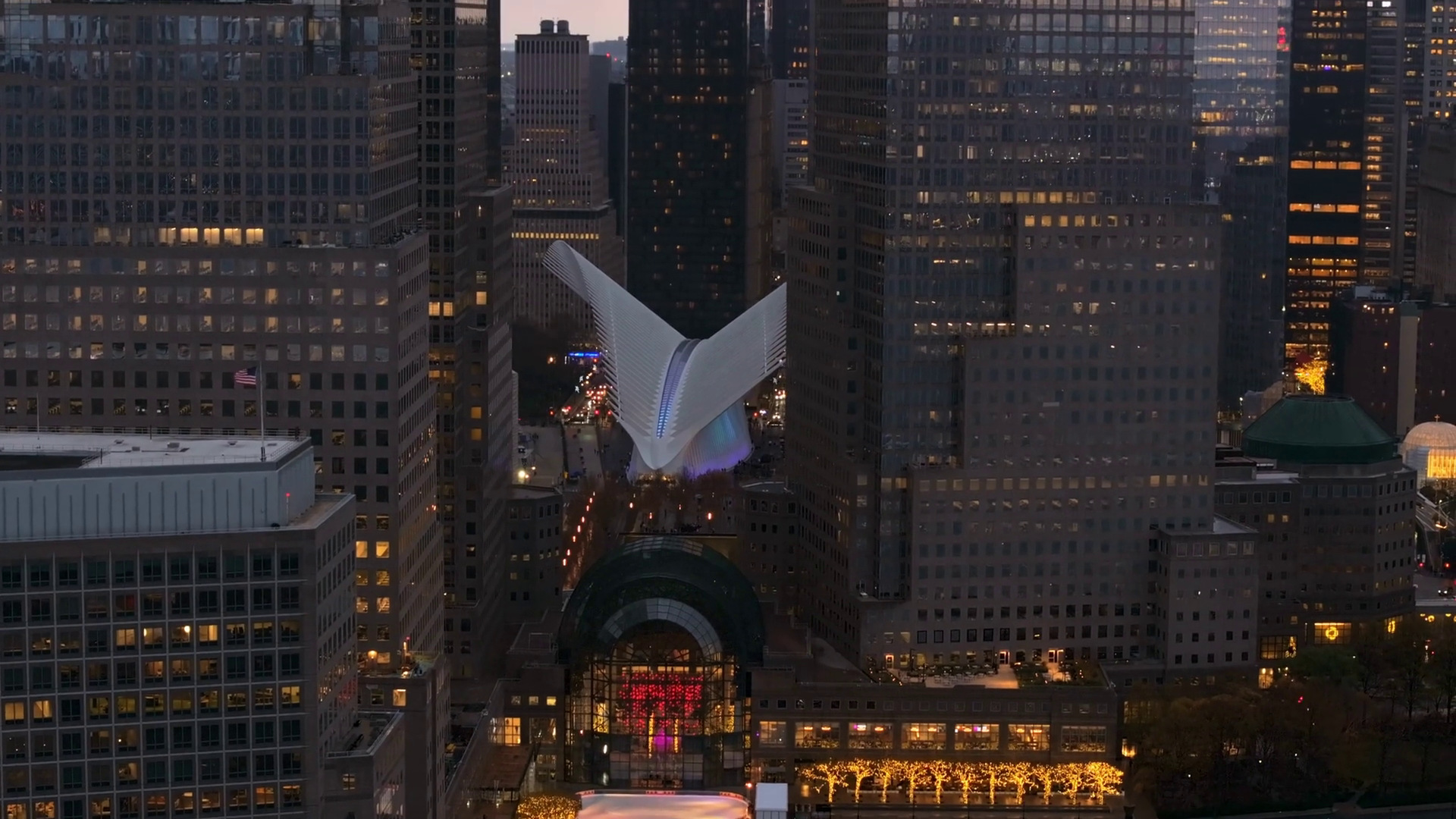 Oculus Transportation Hub Glowing At Dusk Stock Footage SBV-351851568 ...