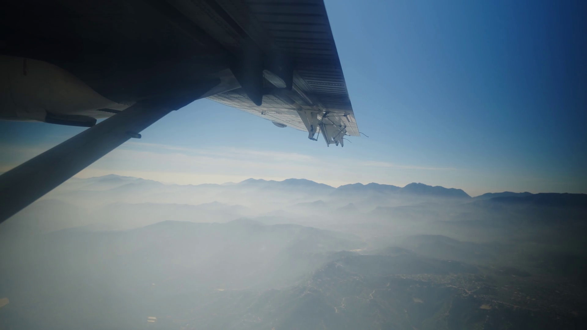 Airplane Wing Gliding Above Himalayan Stock Footage SBV-352036437 ...
