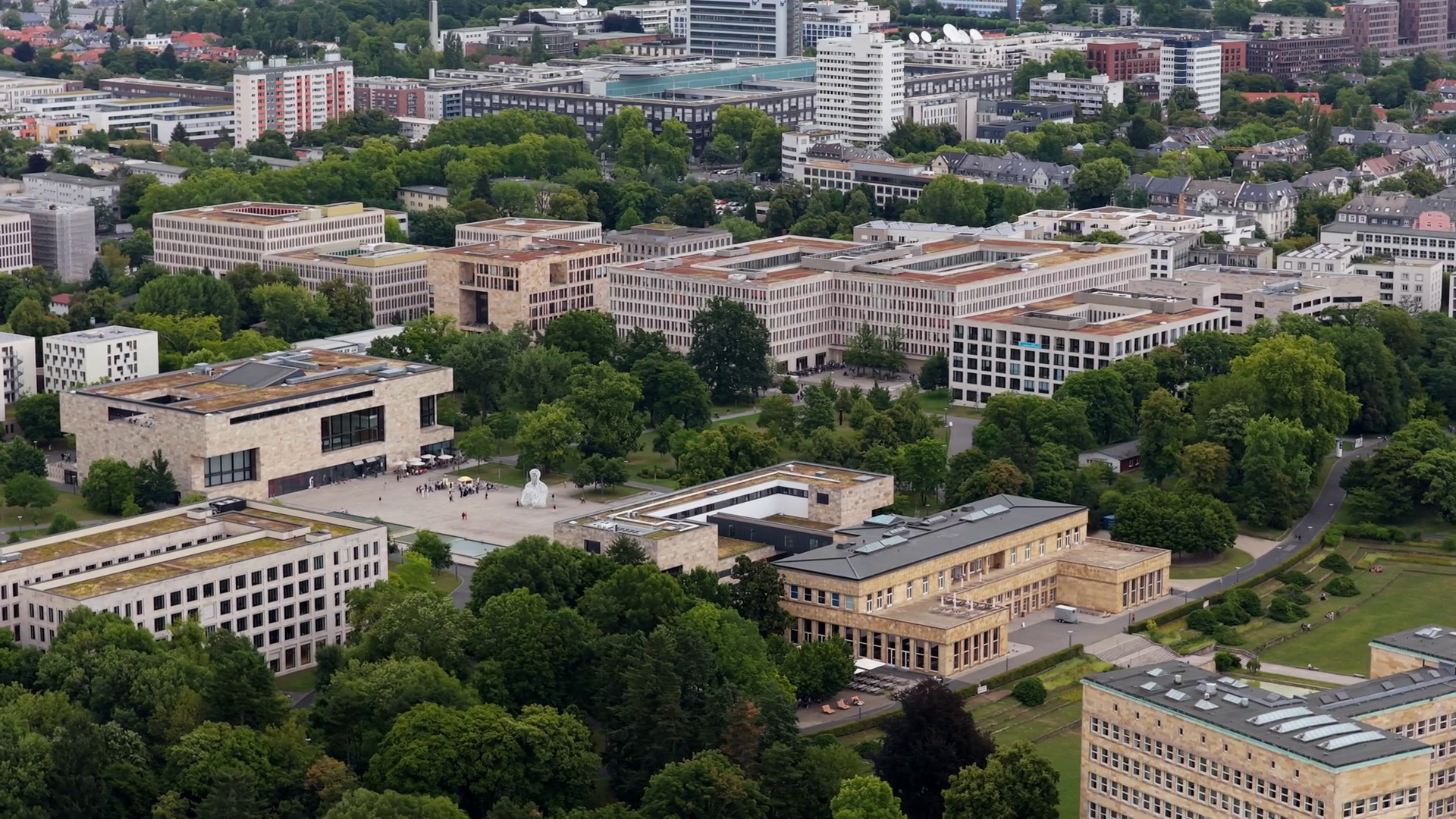 Aerial View Of Westend Campus Of Goethe Stock Footage SBV-353205022 ...