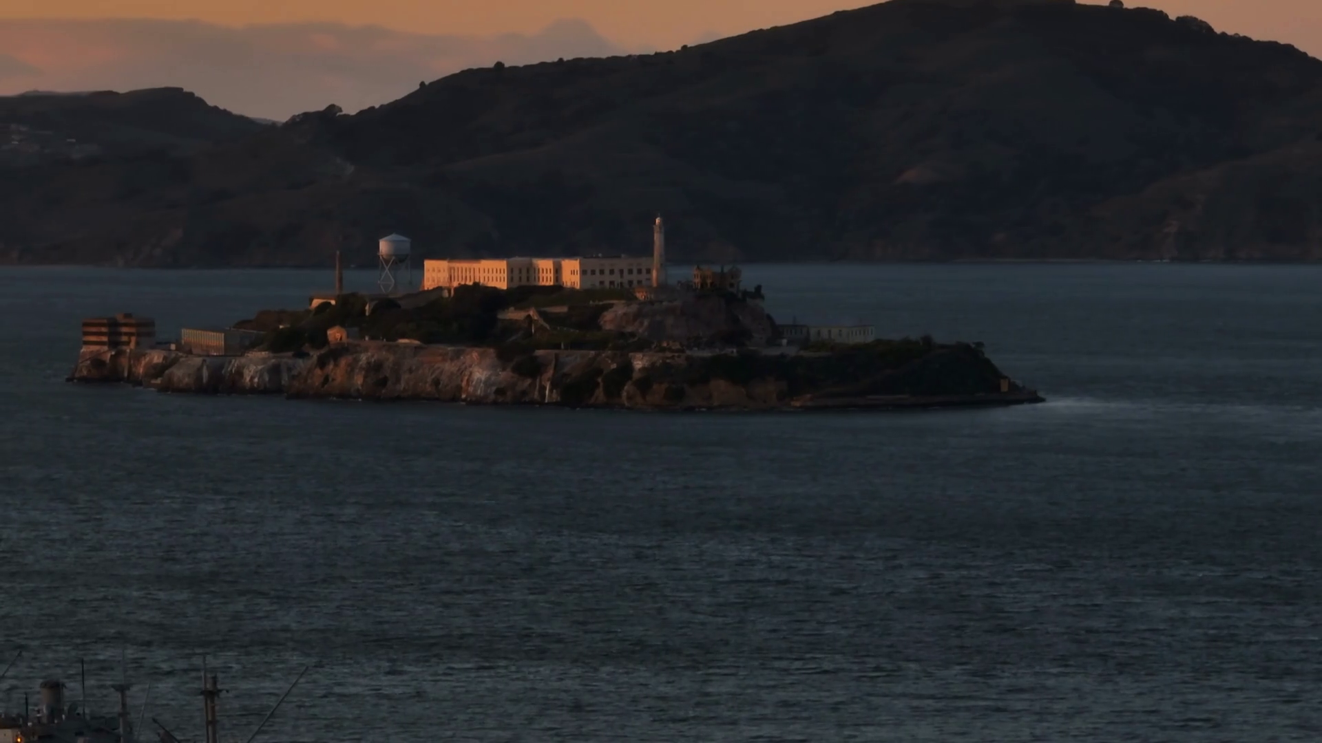 Zoomed Slide Pan Footage Of Alcatraz Island Stock Footage SBV-347577382 ...
