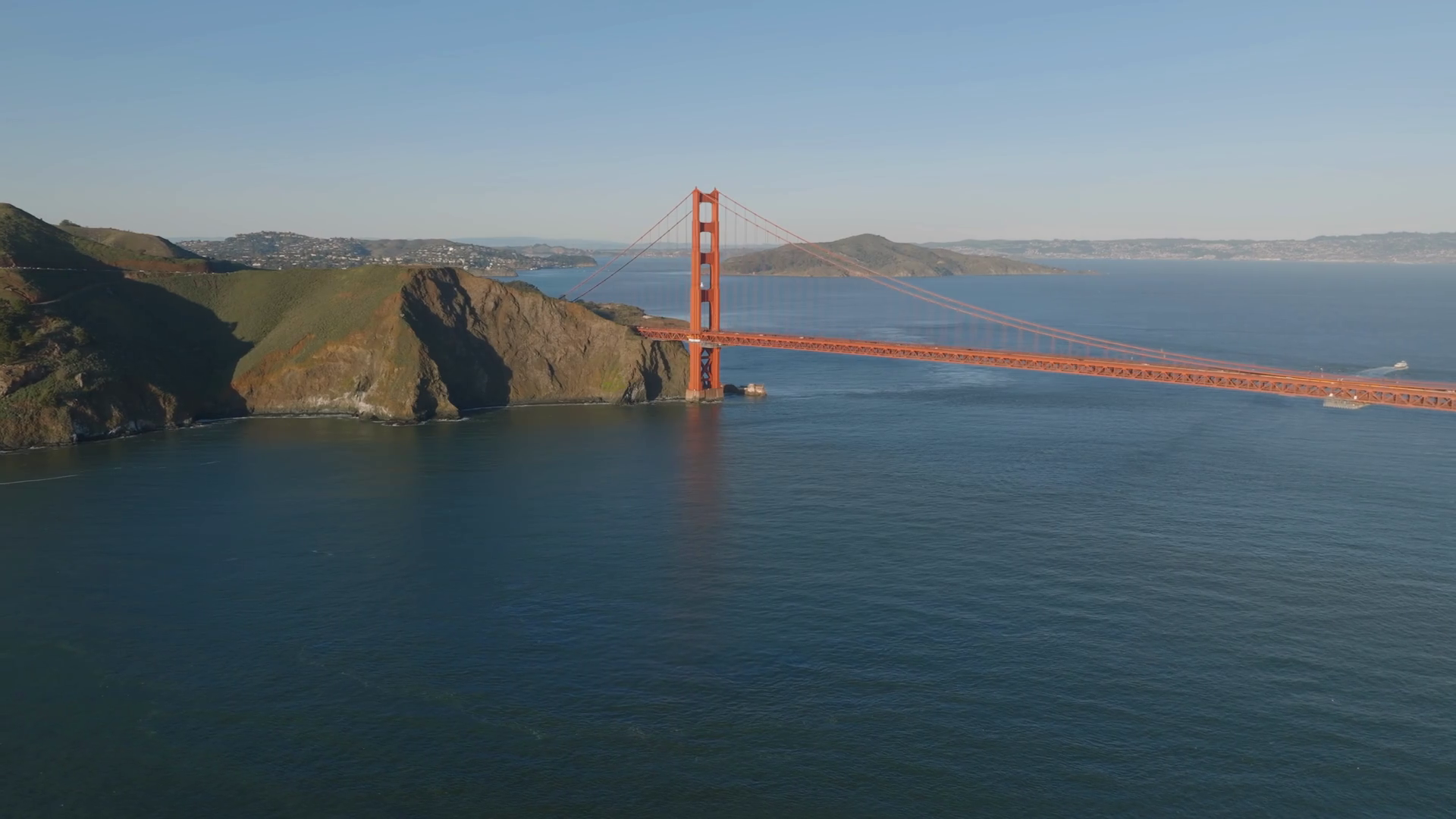 Famous Red Golden Gate Bridge Spanning Stock Footage SBV-347622040 ...