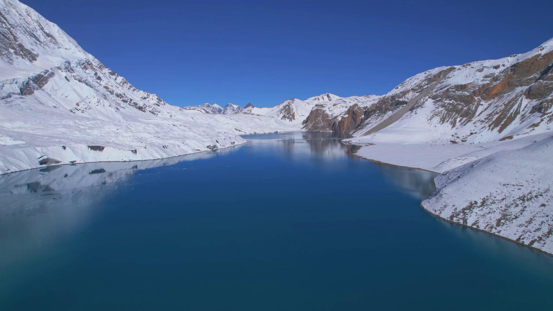 Aerial View Of Stunning Tilicho Lake In Stock Footage SBV-347733502 ...