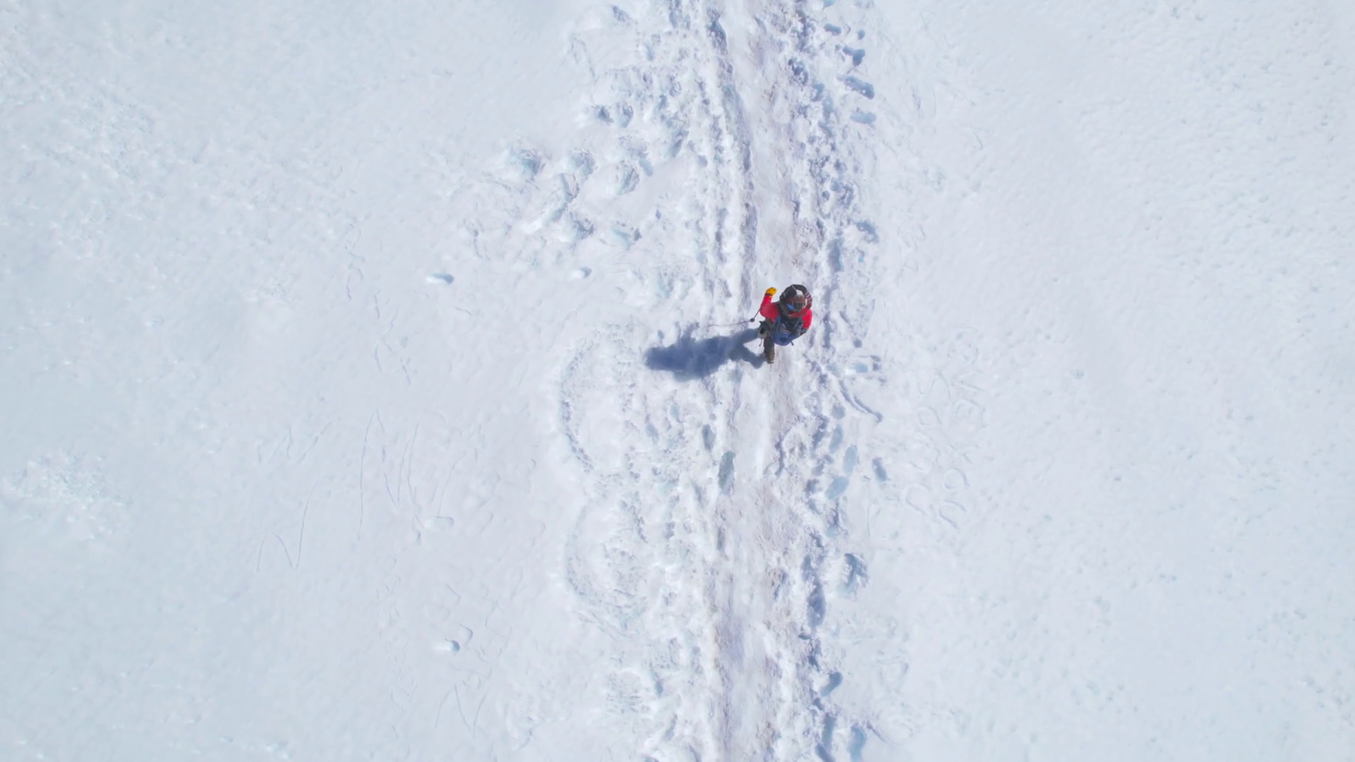 Aerial Overhead Panoramic View Male Trekker Stock Footage SBV-347790589 ...