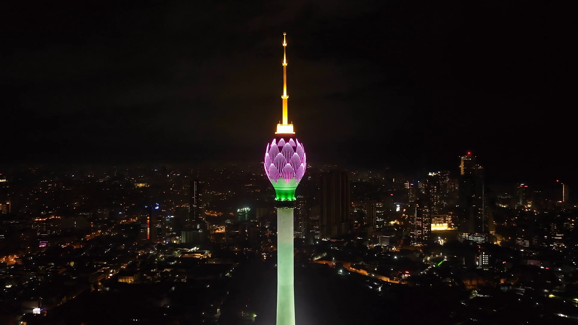 Aerial View Of Top Of Lotus Tower Stock Footage SBV-348412761 - Storyblocks