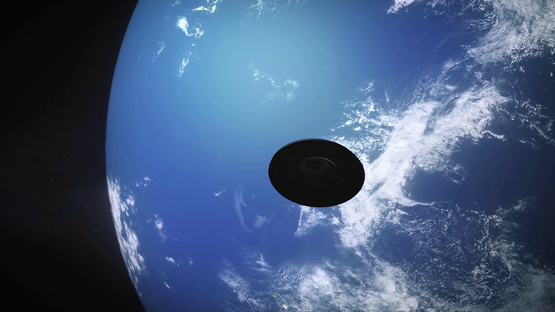 Fly Around Unknown Round Space Ship Aliens Stock Footage SBV-348434175 ...