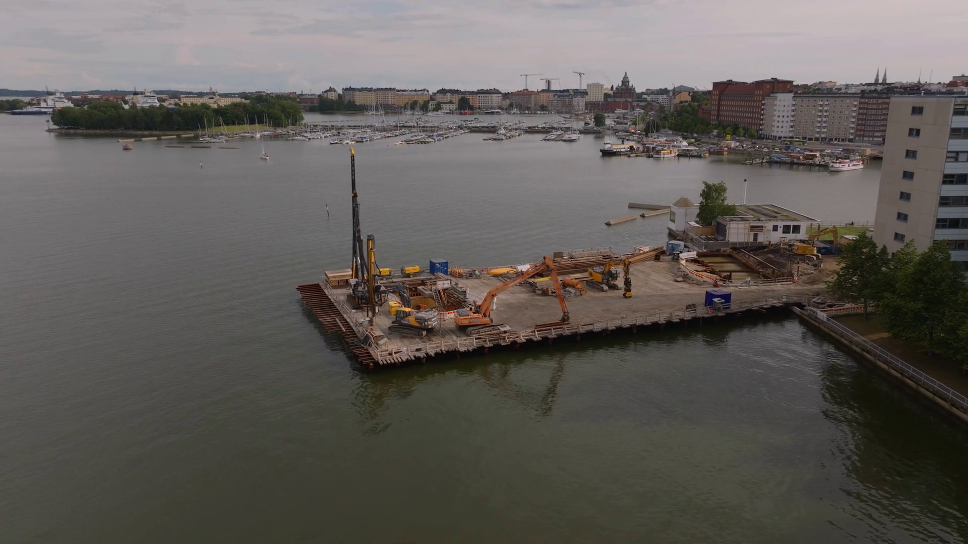 Aerial Slide Pan Footage Of Machinery On Stock Footage SBV-348469043 ...