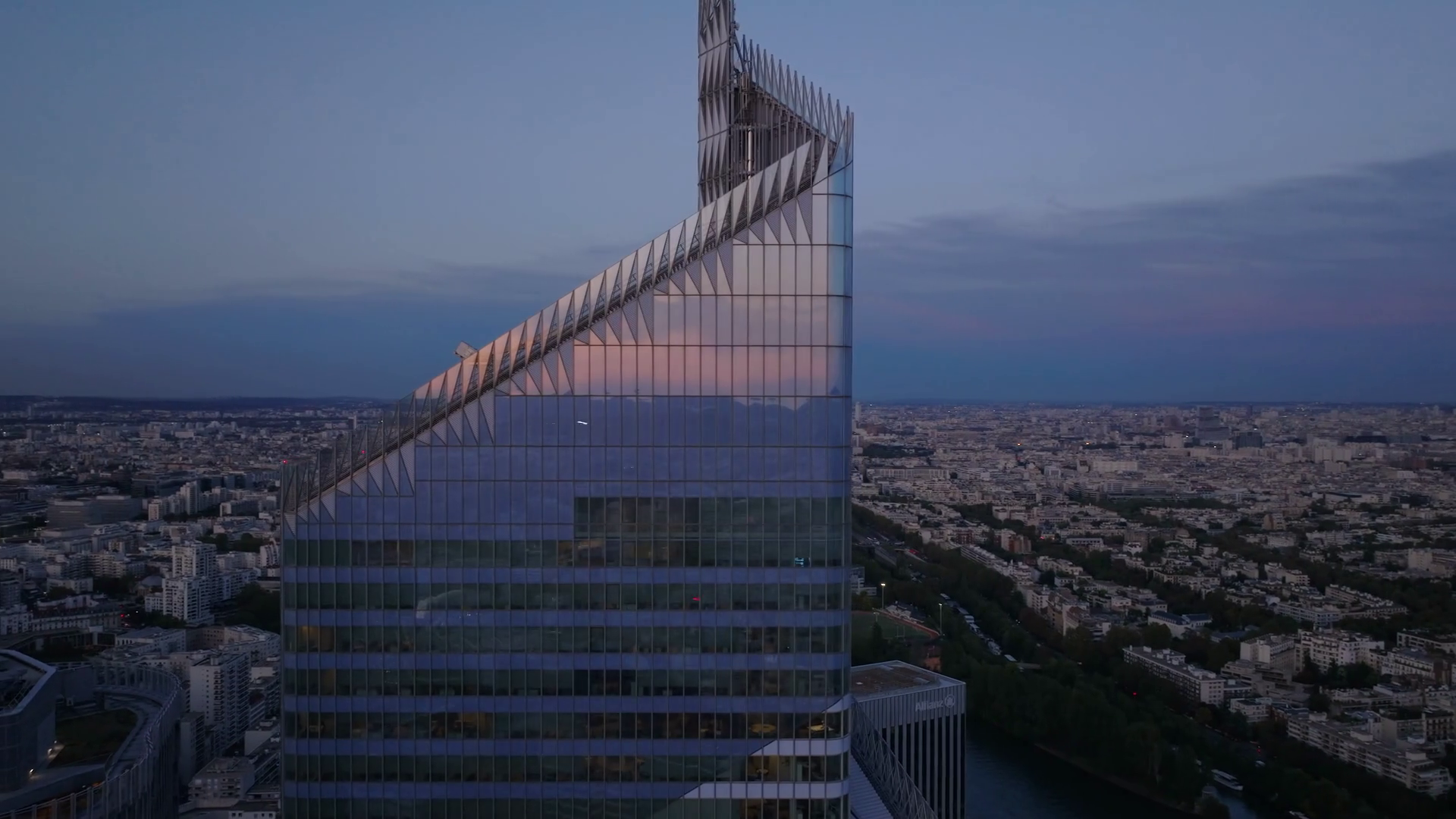 Orbit Shot Around Modern Design High Rise Stock Footage SBV-348566097 ...