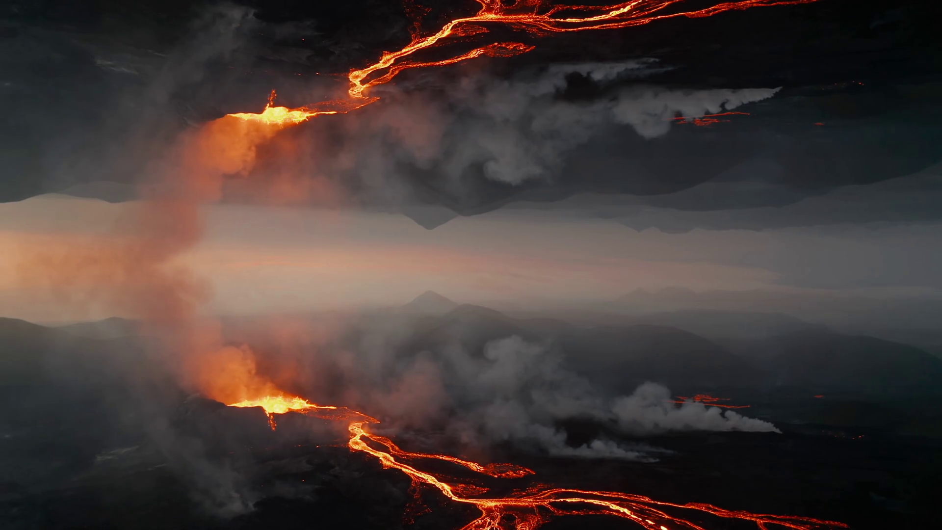 Beautiful Aerial Footage Of Magma Flowing Stock Footage SBV-348610388 ...