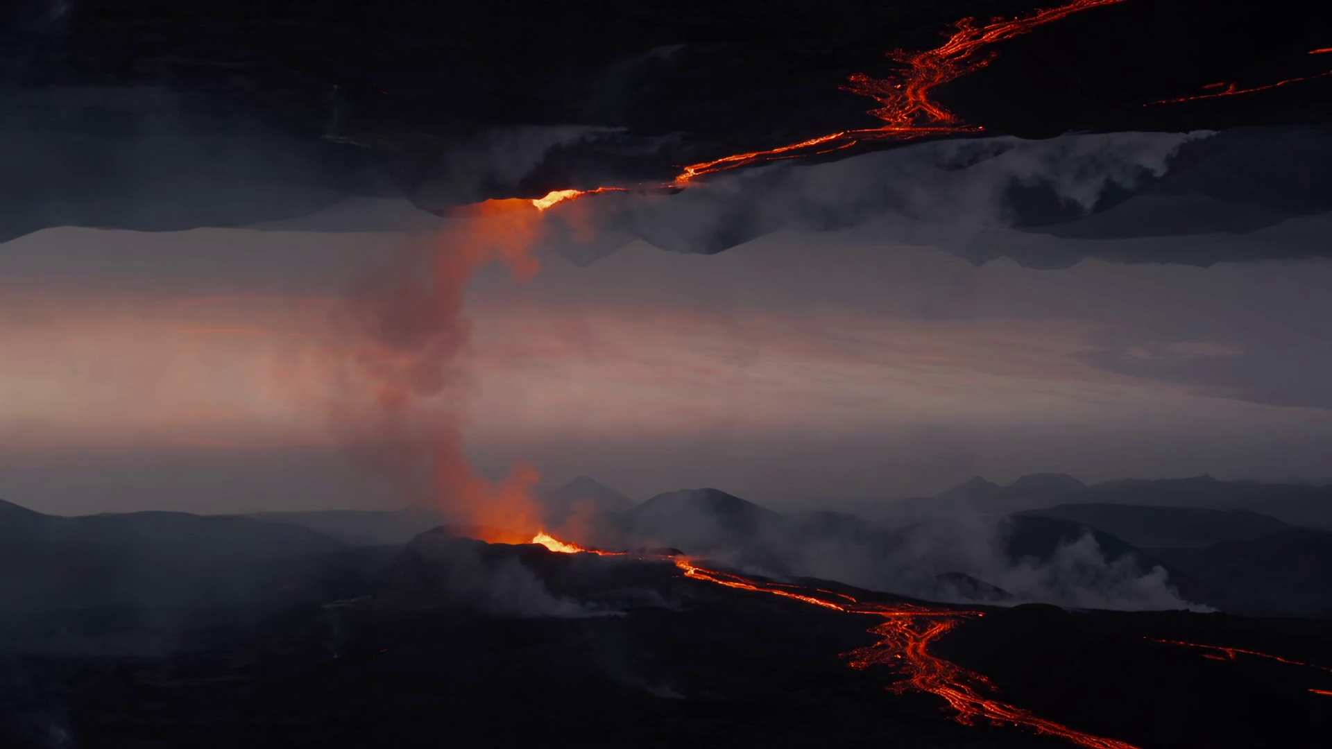 Aerial Descending Footage Of Volcano Stock Footage SBV-348610702 ...