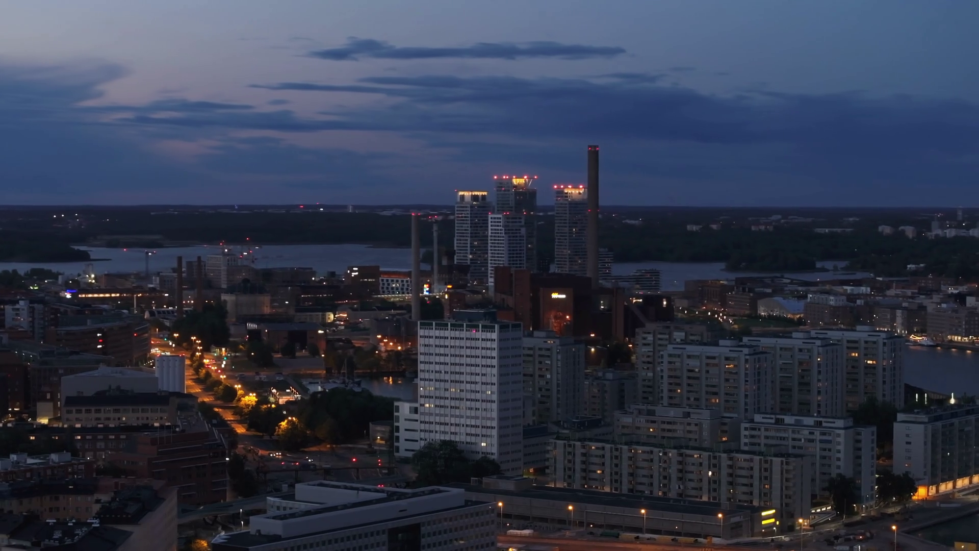 Aerial Slide Pan Footage Of Group Of High Stock Footage SBV-348685317 ...