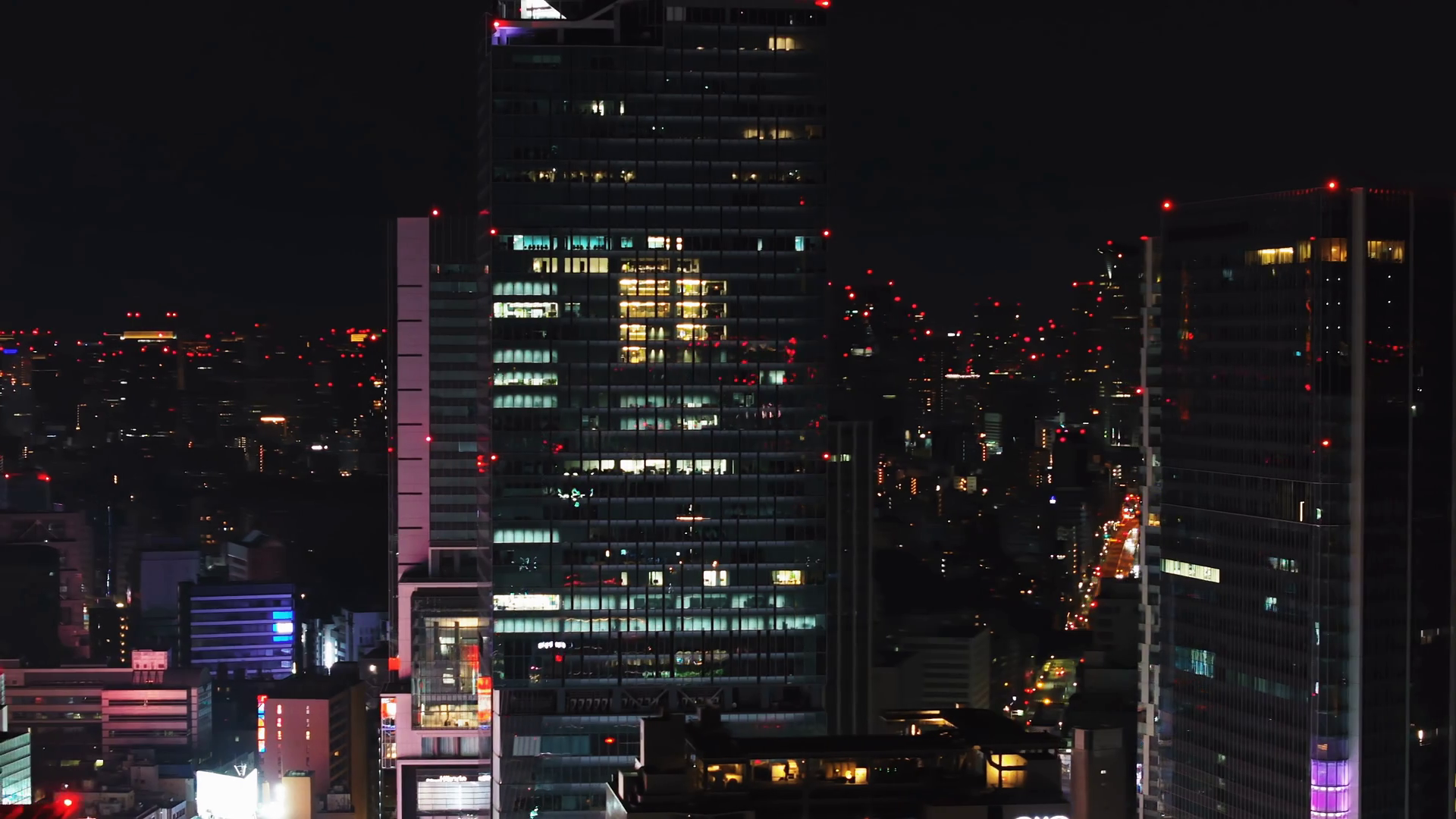 Aerial Slide Pan Footage Of Group Of Modern Stock Footage SBV-348840034 ...