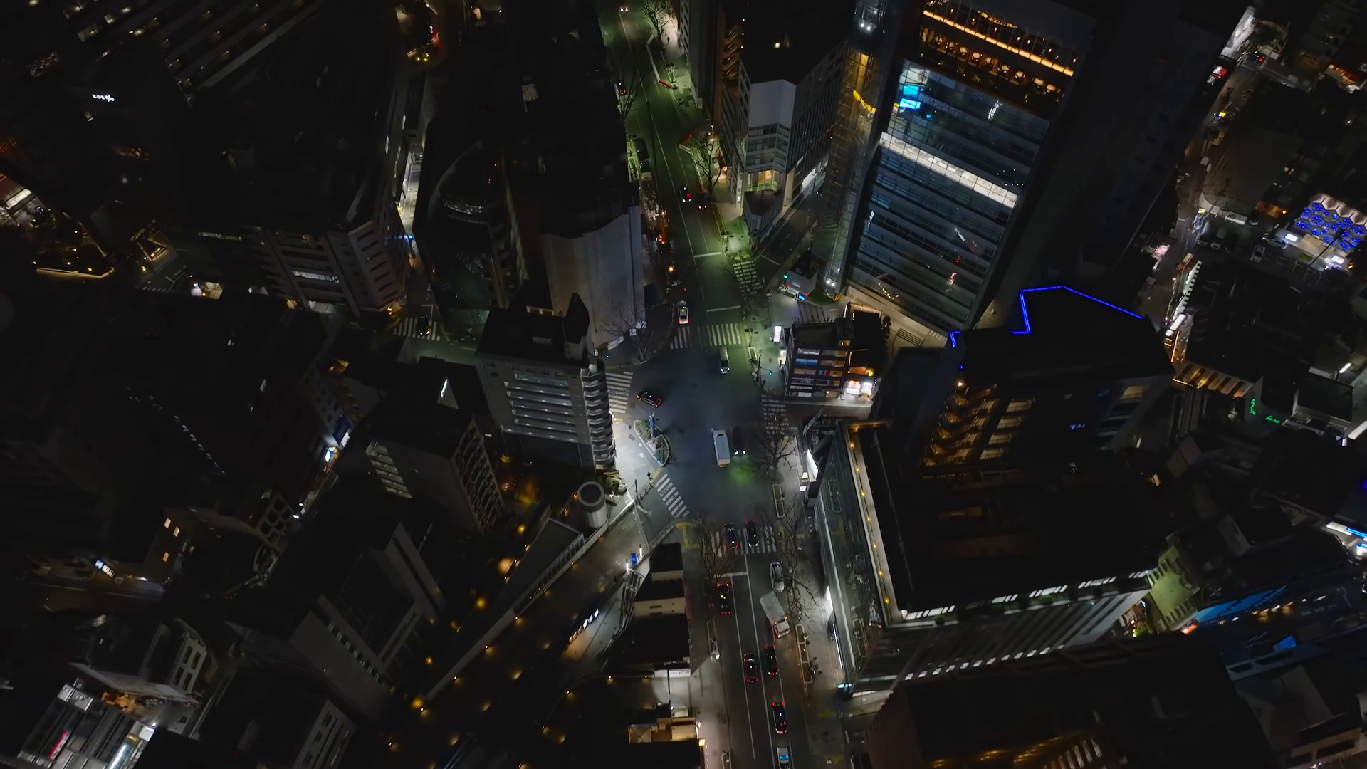 Fly Above City At Night High Angle View Of Stock Footage SBV-348839774 ...