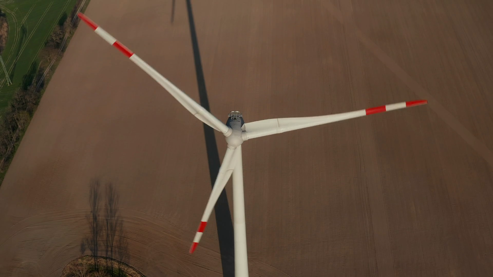 Descending Fly Around Wind Turbine Spinning Stock Footage SBV-347704085 ...