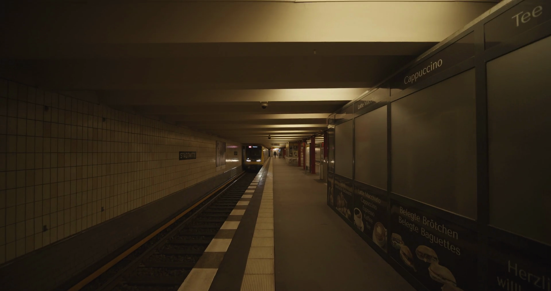 Underground Subway Driving Into Station In Stock Footage SBV-347712742 ...