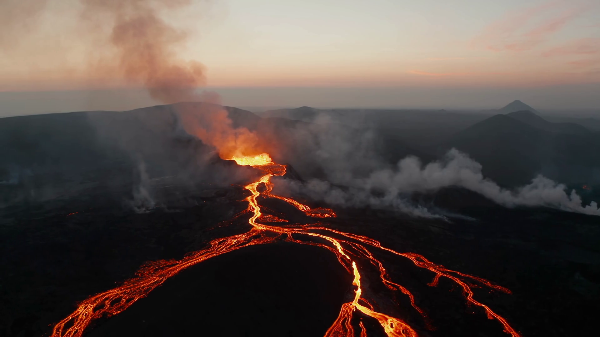 Panoramic Aerial View Of Morning Landscape Stock Footage SBV-347682670 ...