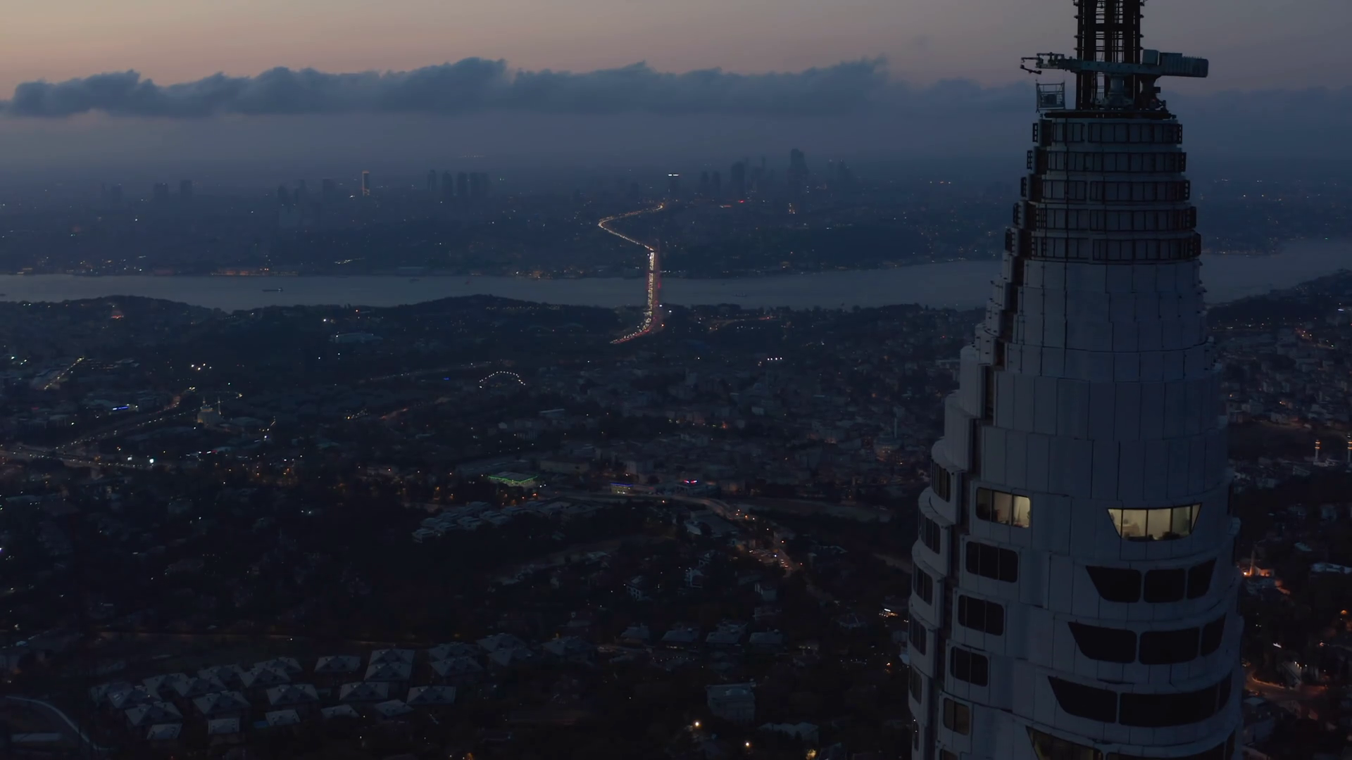 Huge Skyscraper Istanbul Tv Tower On Hill Stock Footage SBV-347668841 ...