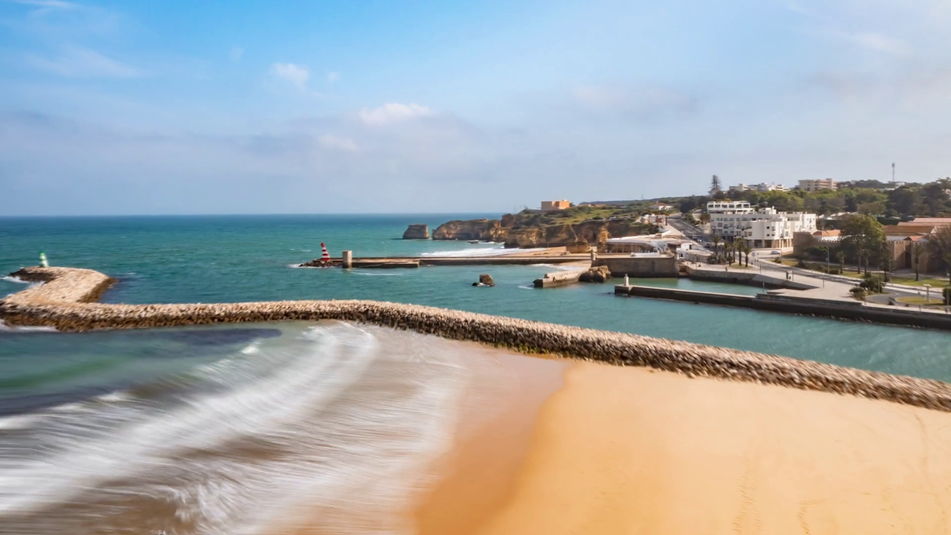 Aerial Hyper-lapse Of Lagos Harbor Near Stock Footage SBV-347711672 ...