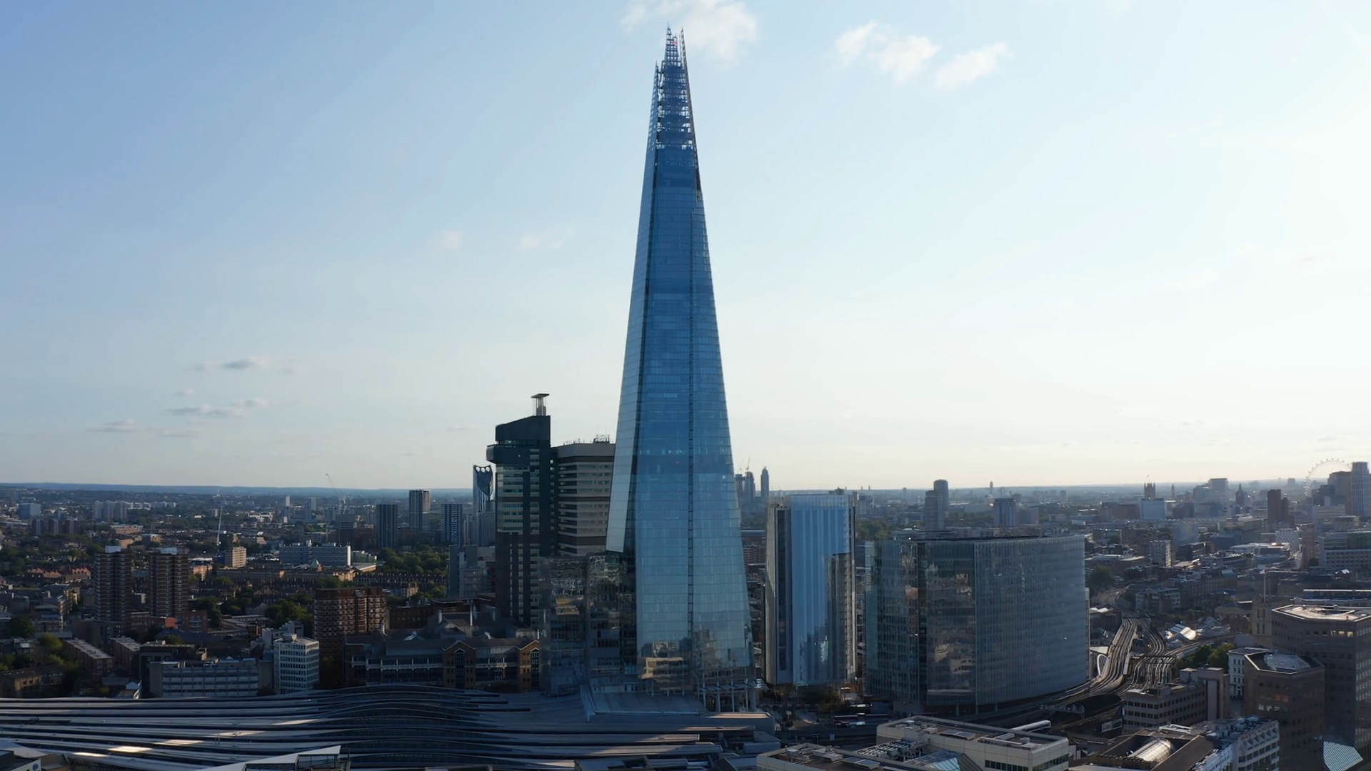 Slide Pan Footage Of Tall Shard Skyscraper Stock Footage SBV-347633758 ...