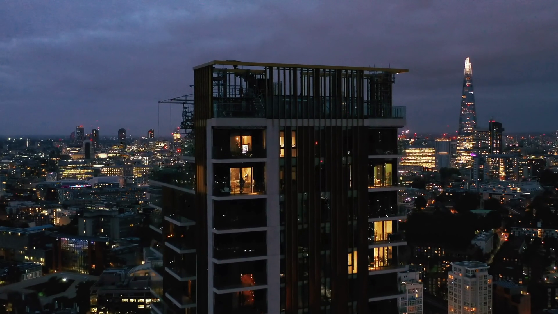 Fly Over Top Terrace Of High Rise Stock Footage SBV-347631869 - Storyblocks