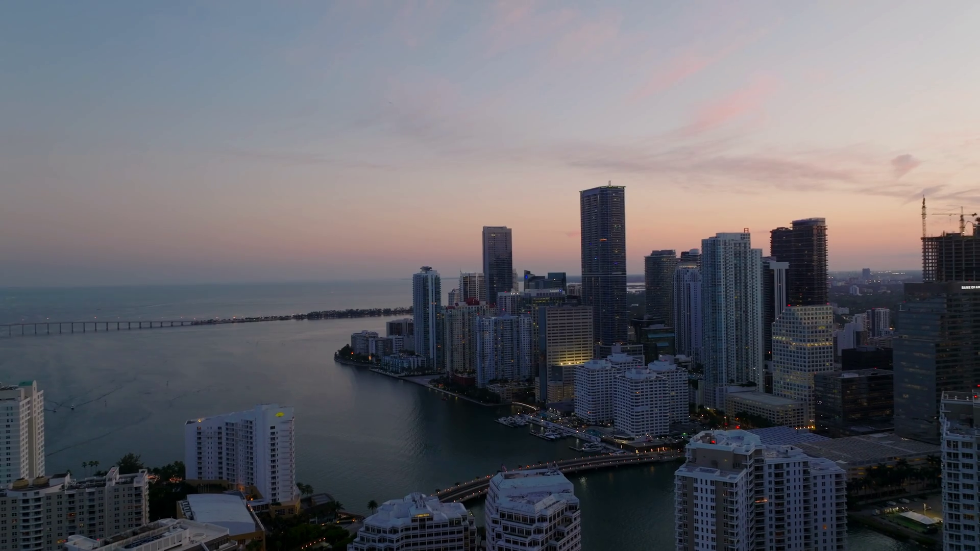 Miami Usa: Group Of Tall Buildings On Stock Footage SBV-347610091 ...