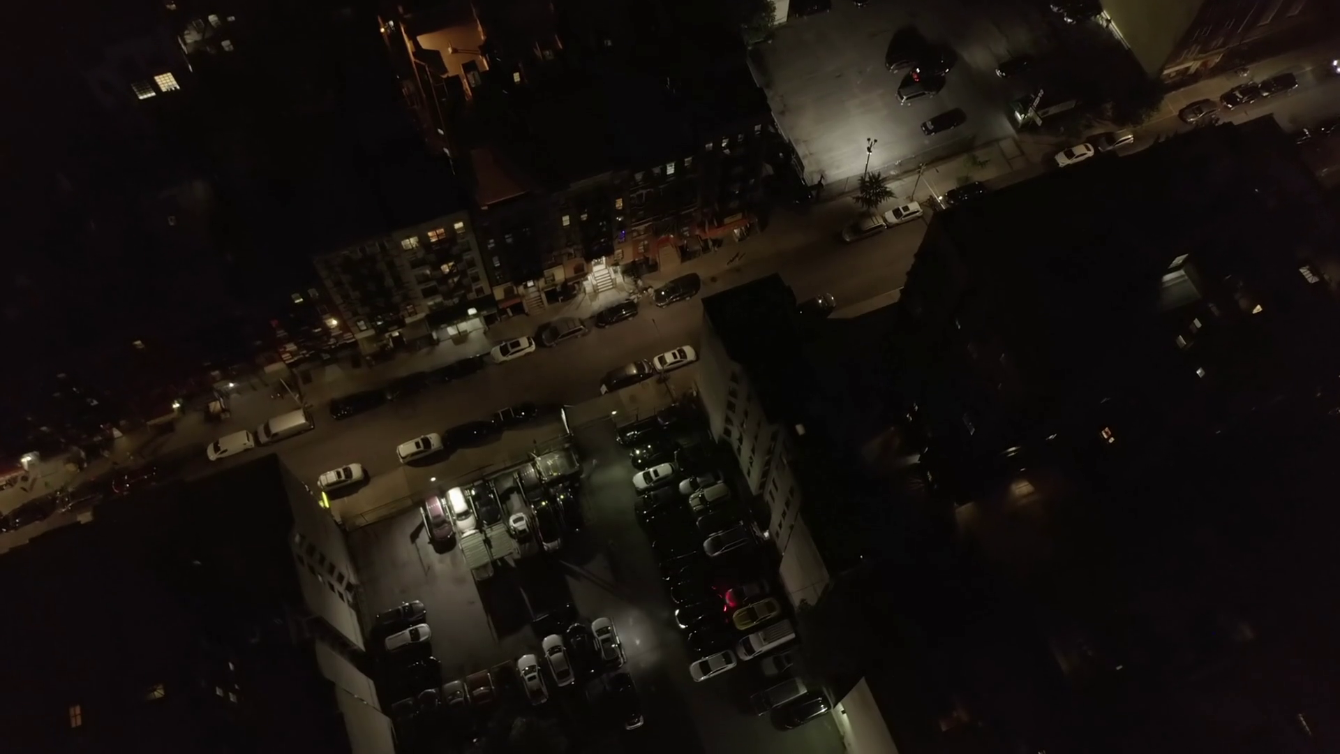 Aerial: Overhead Top Down Tilt Over Dark Stock Footage SBV-347506442 ...