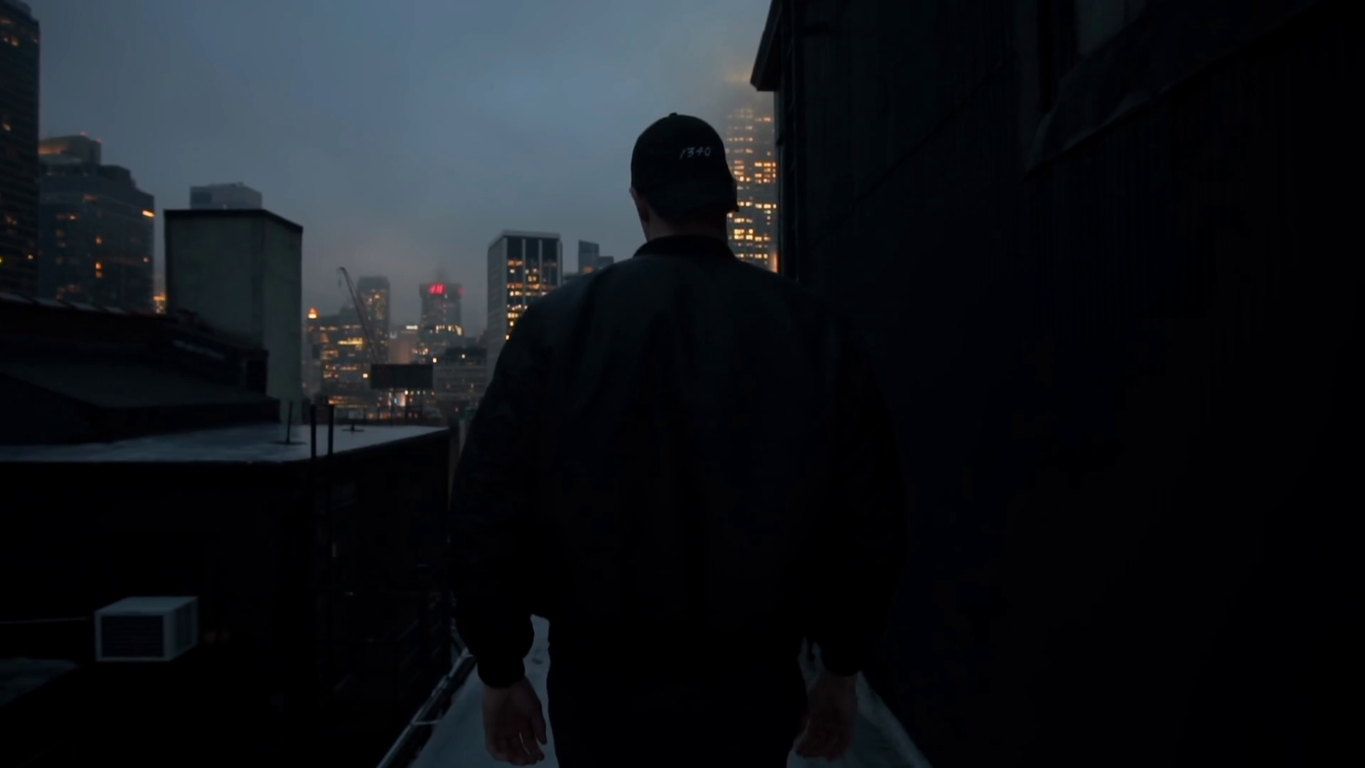 Back View Of Man Walking On Rooftop In New Stock Footage SBV-347703404 ...