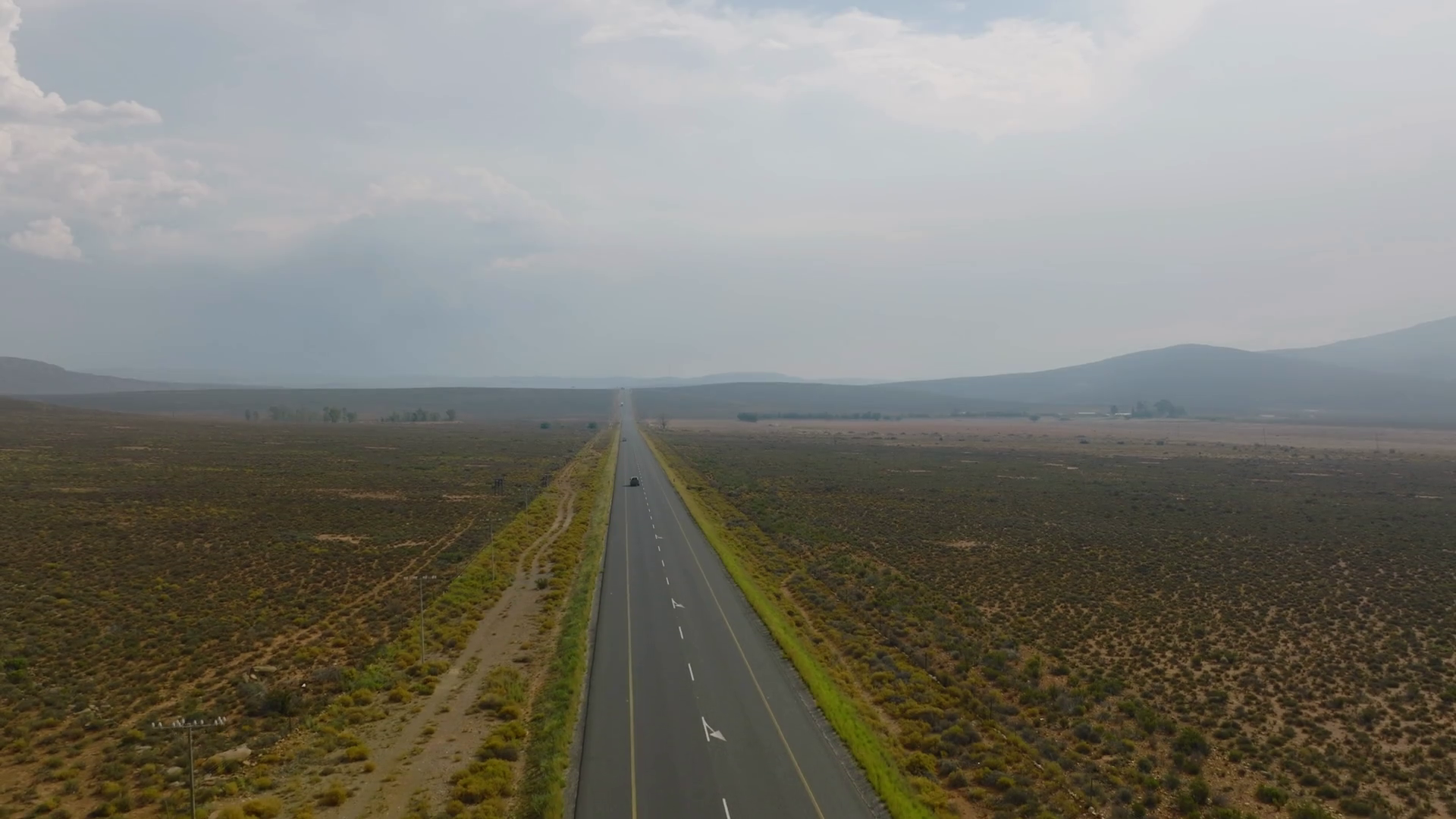Landing Footage Of Road In Flat Landscape Stock Footage SBV-347791767 ...