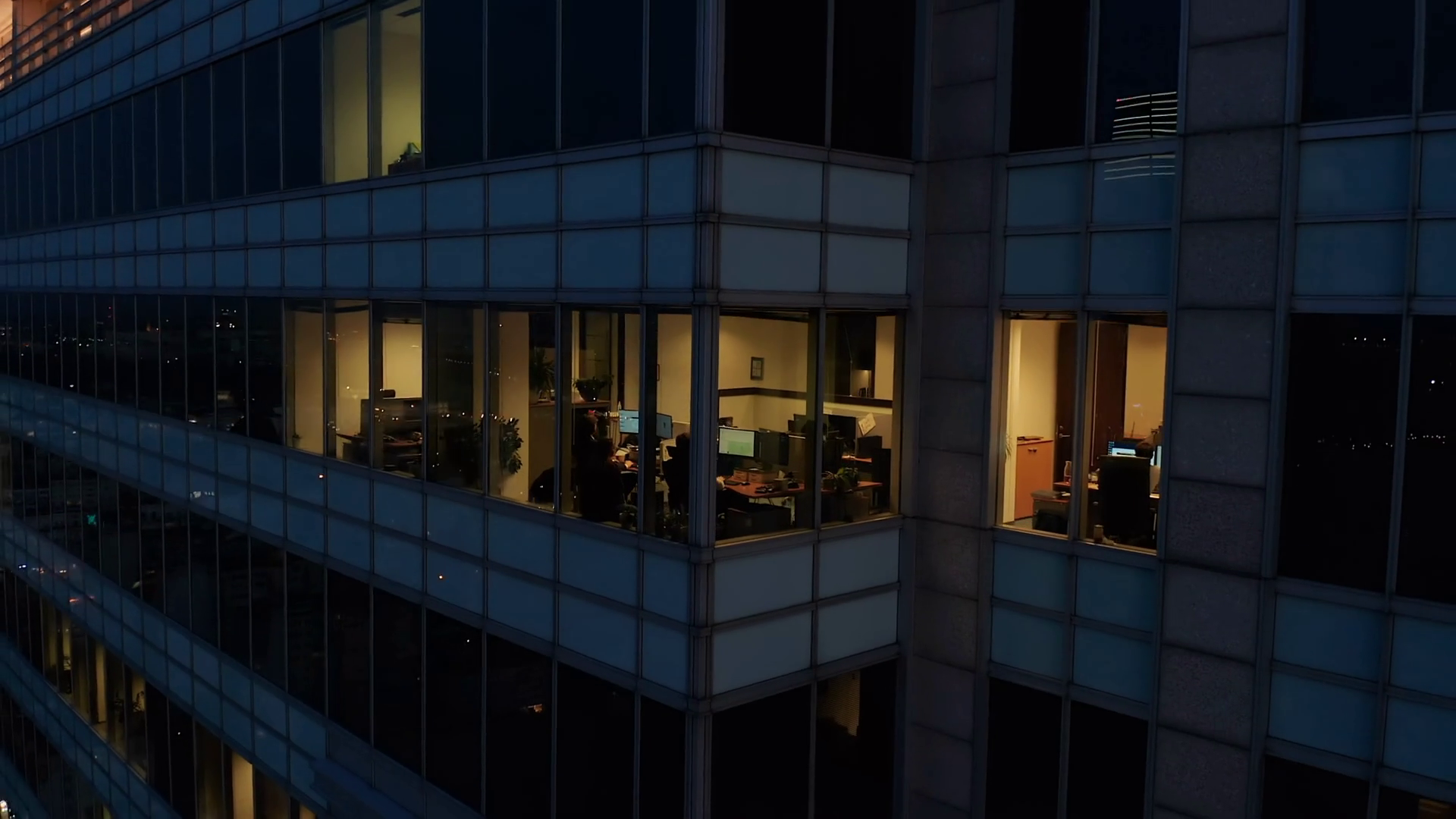 Employees Working In Offices In Evening Stock Footage SBV-347701700 ...