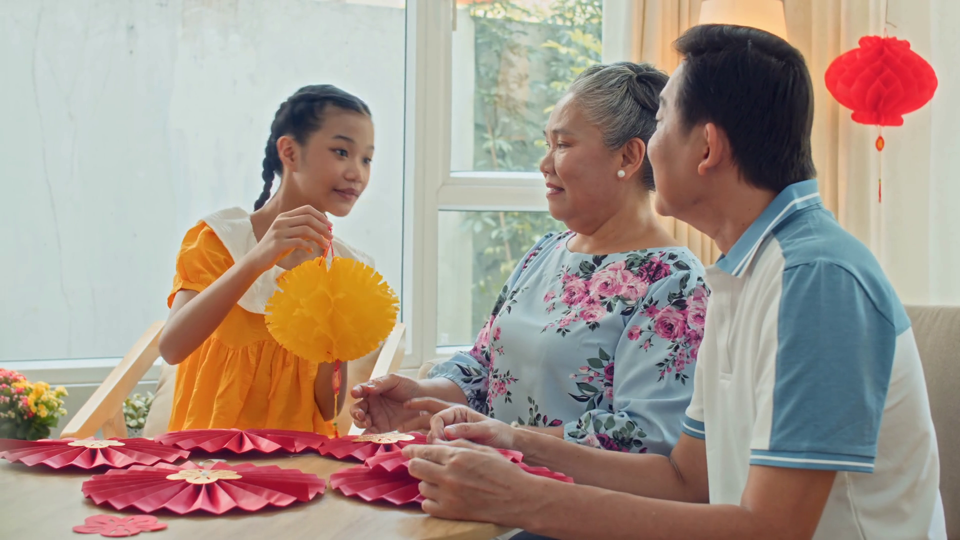 Medium Shot Of Members Of Multi-generational Stock Footage SBV ...