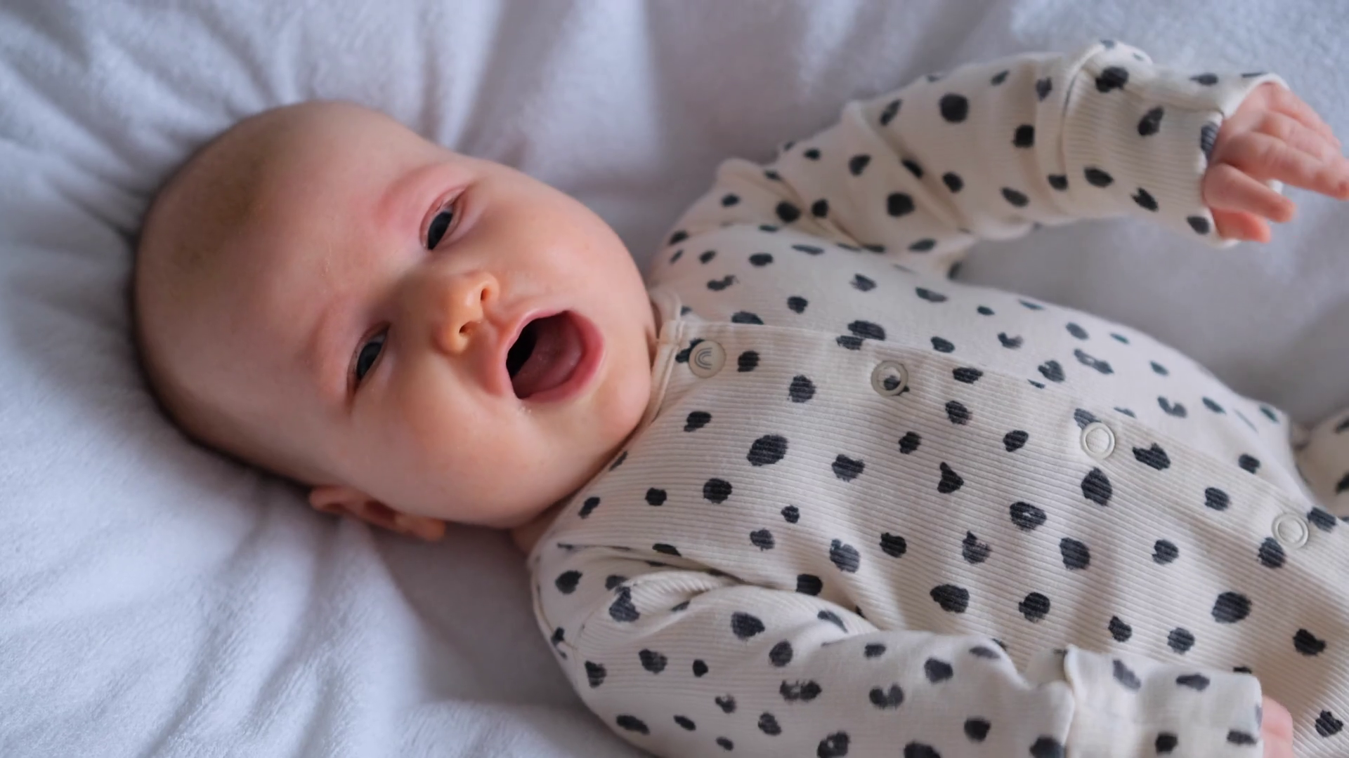 Funny Newborn Sneezing In Cradle At Home Stock Footage SBV-351892519 ...