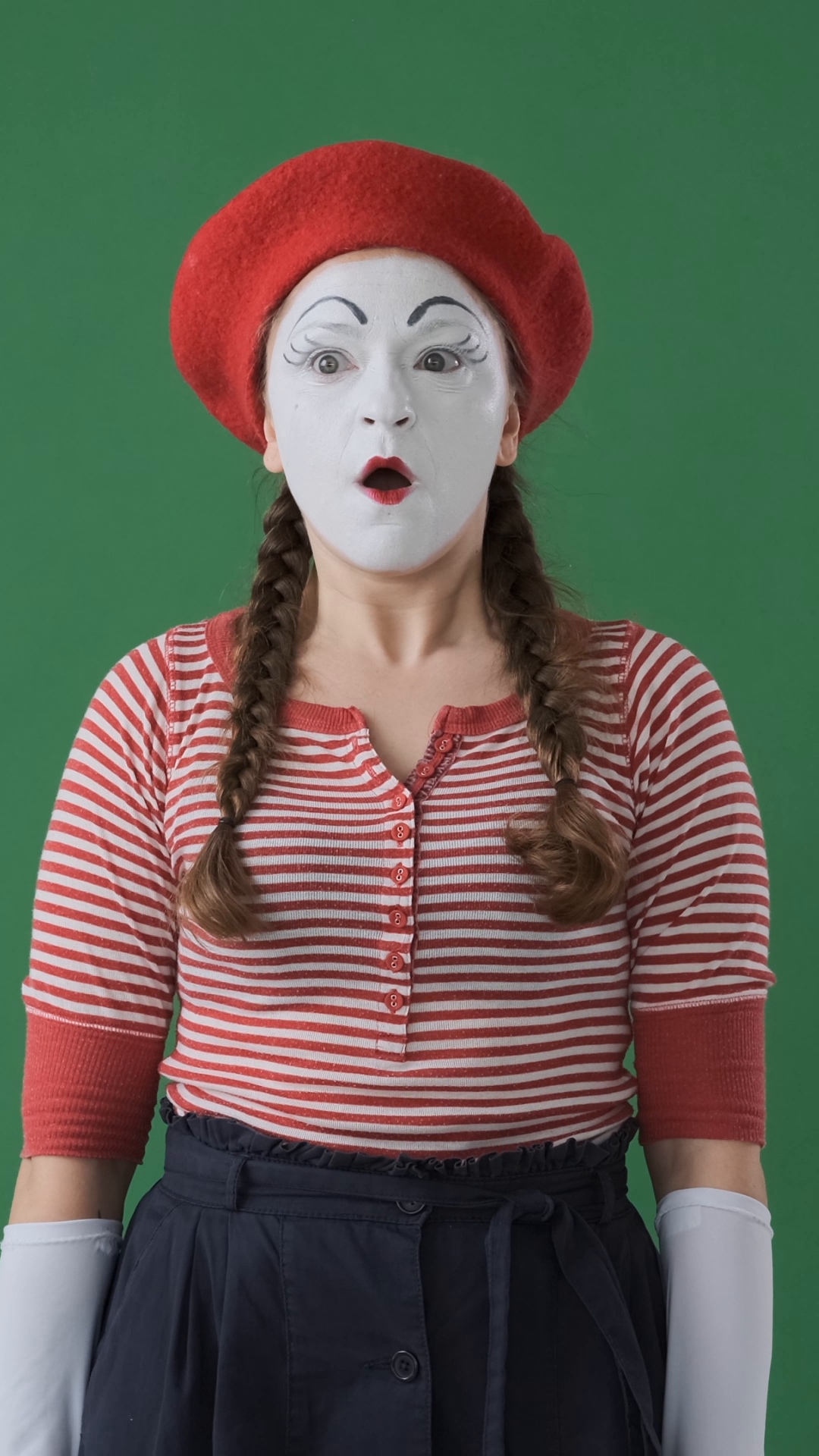 Comic Woman Mime Showing Shh Gesture On Stock Footage SBV-353234048 ...