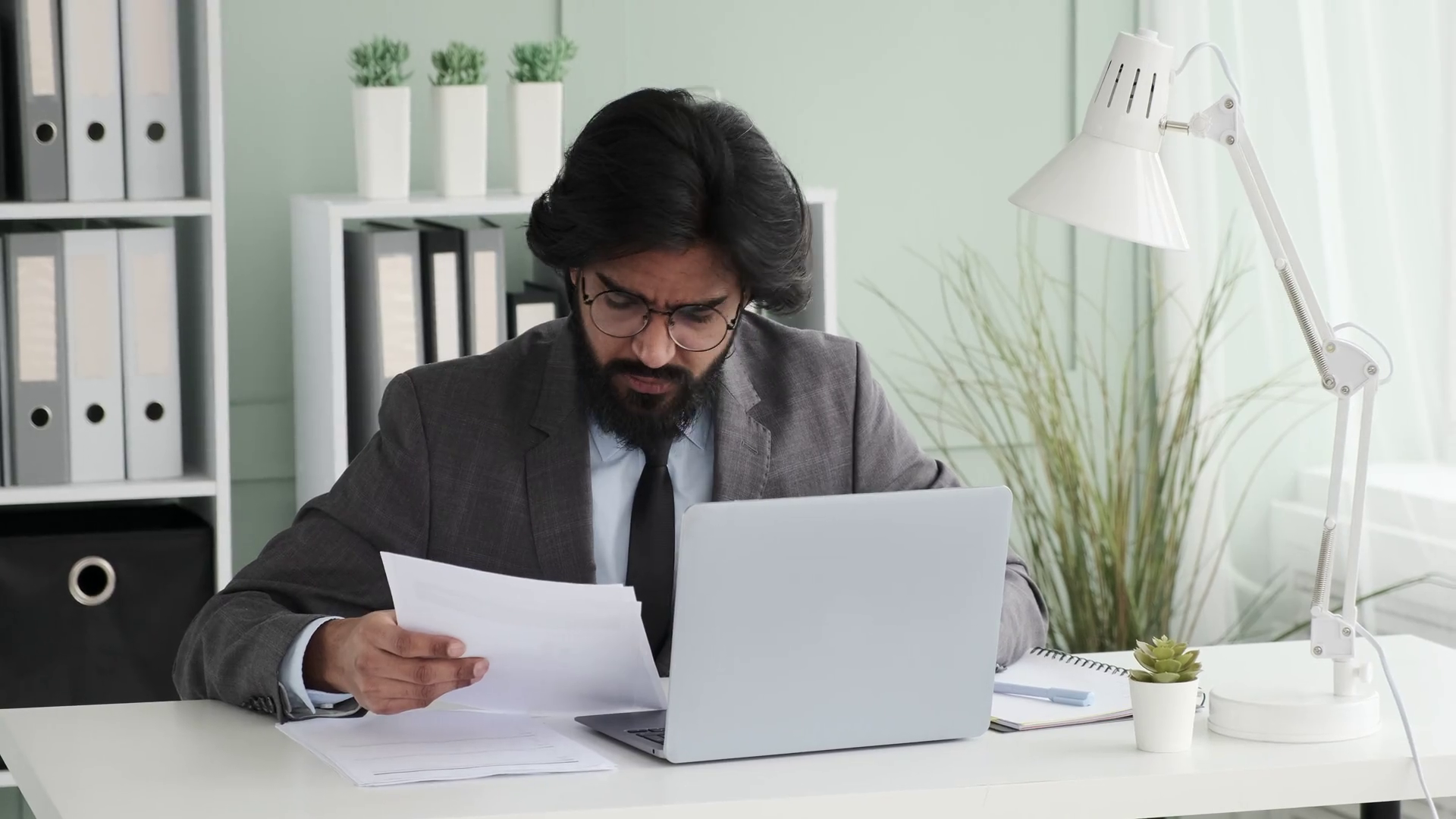Stressed Indian Businessman Yelling On Video Stock Footage SBV ...