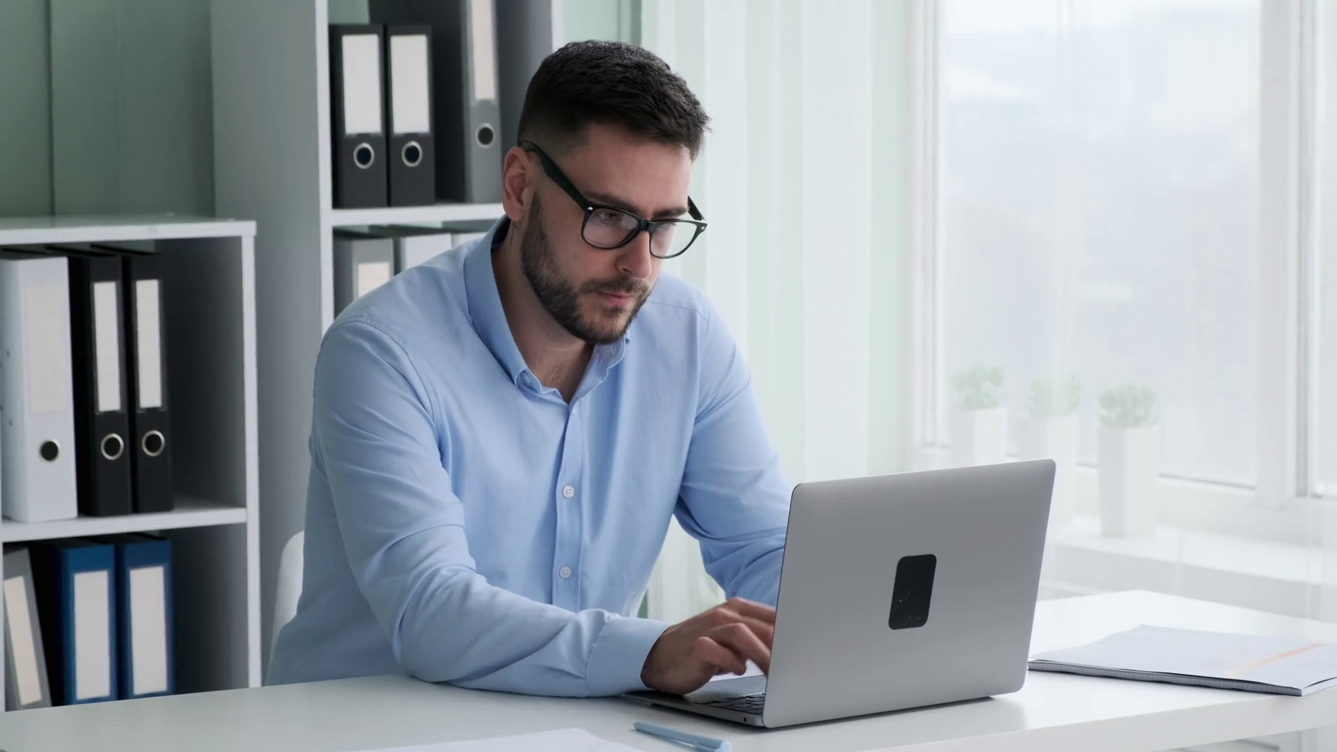 Overworked Manager Taking Break Relieving Stock Footage SBV-347781723 ...