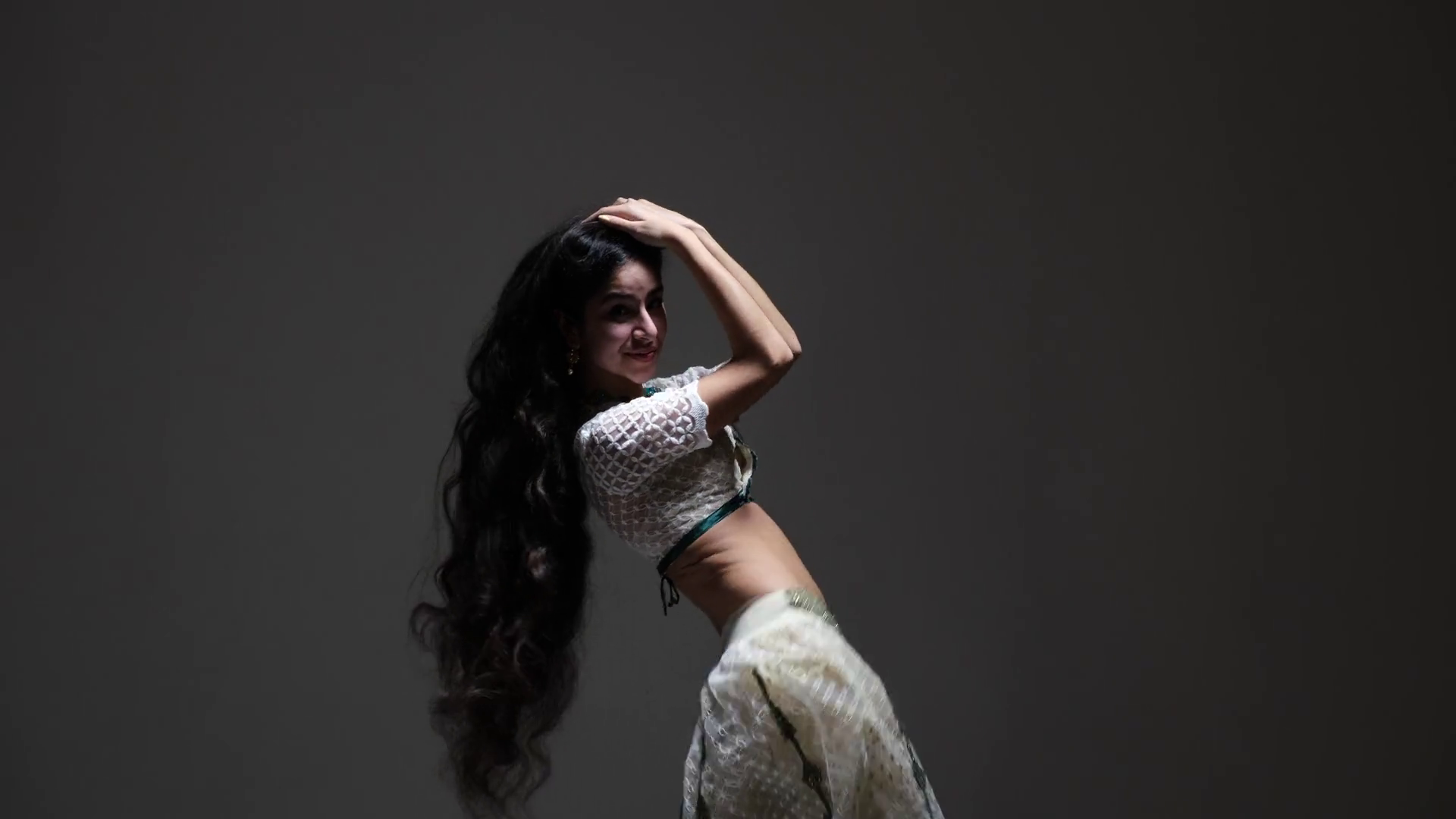 Saree-clad Indian Dancer Shines In Stock Footage SBV-347721236 ...