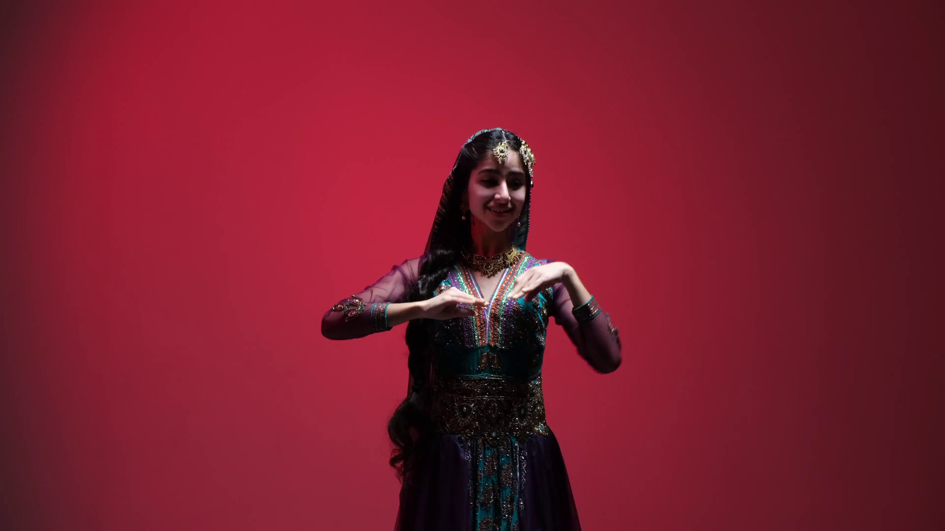 Vibrant Indian Dance Performance On Red Stock Footage SBV-347673142 ...