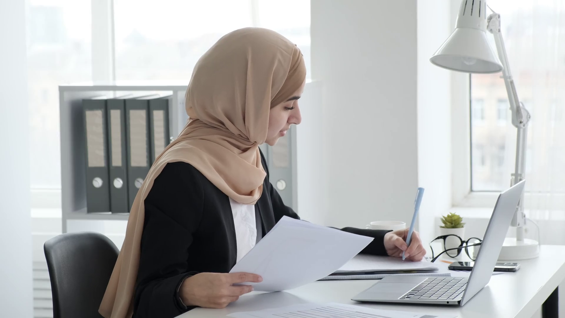 Energetic Arab Businesswoman Excelling In Stock Footage SBV-347661444 ...