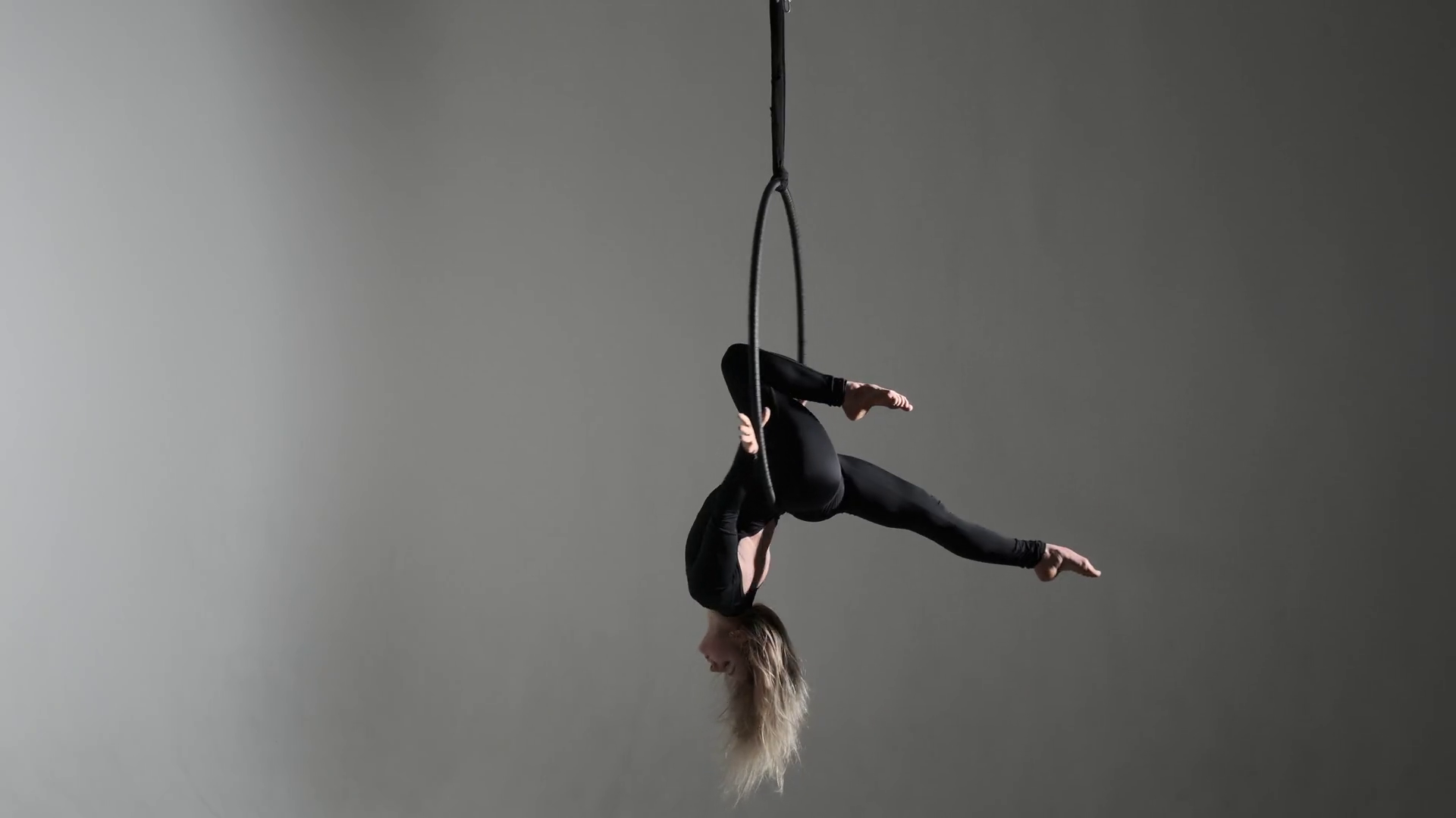 Captivating Aerial Hoop Performance Stock Footage SBV-347714284 ...